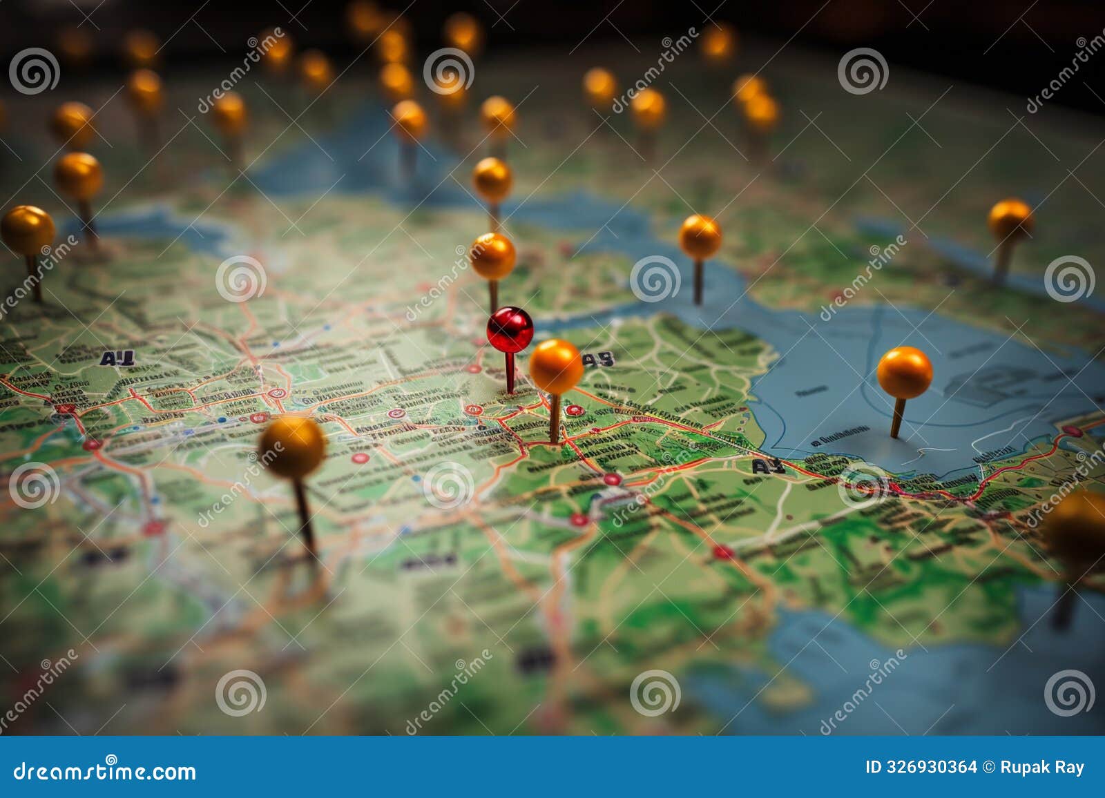 A Detailed Map Displays a Specific Location Stock Illustration ...