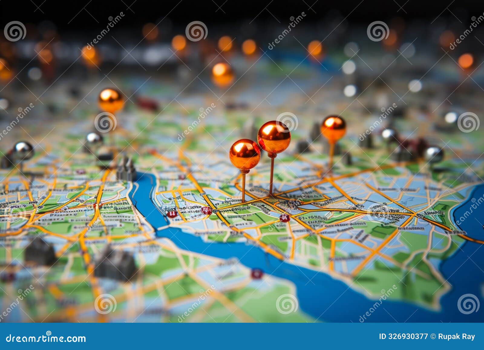 A Detailed Map Displays a Specific Location Stock Illustration ...