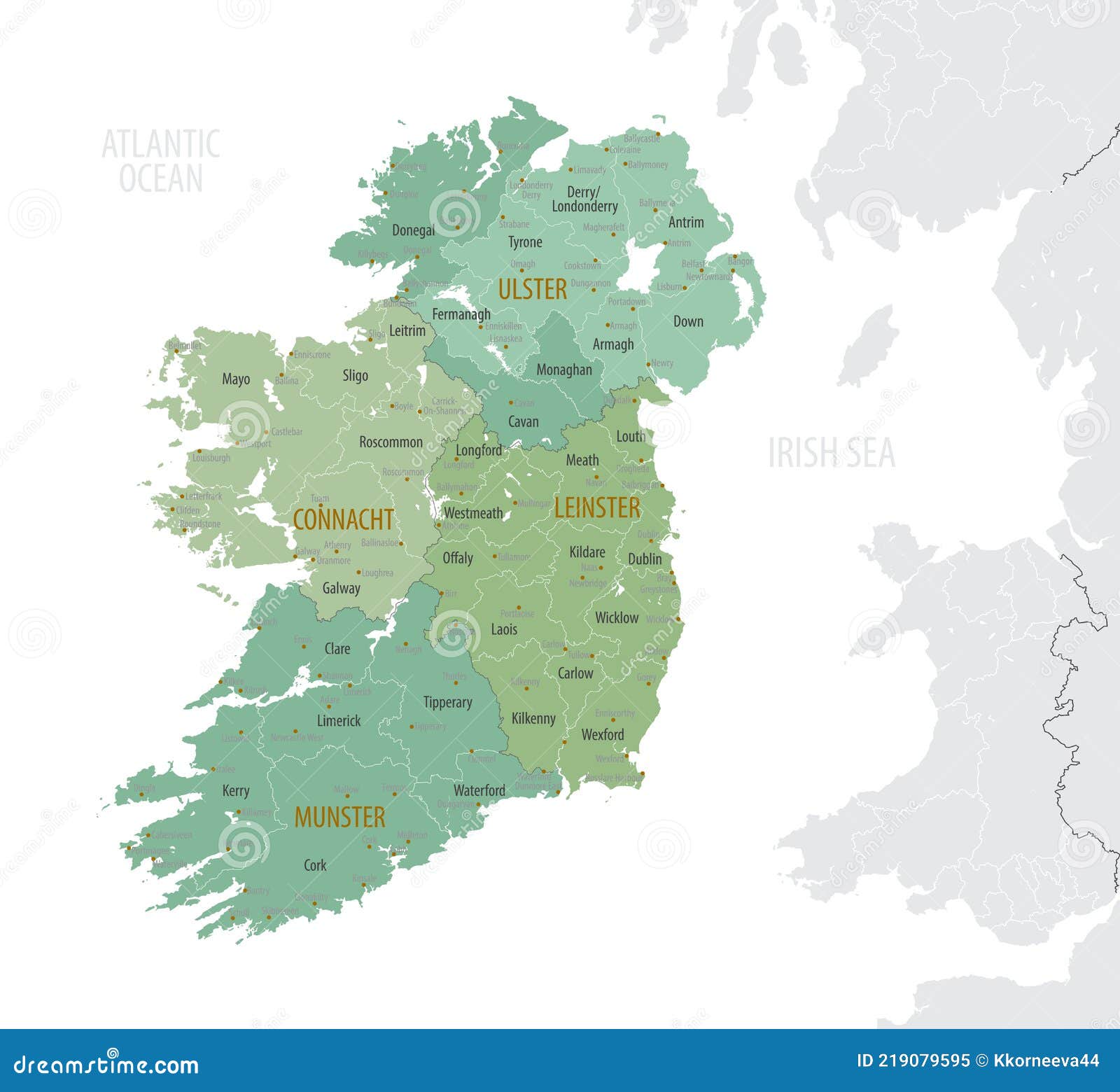 Provinces And Counties Of Ireland Vector Map | CartoonDealer.com #103733740 Provinces And Counties Of Ireland Vector Map | CartoonDealer.com #103733740