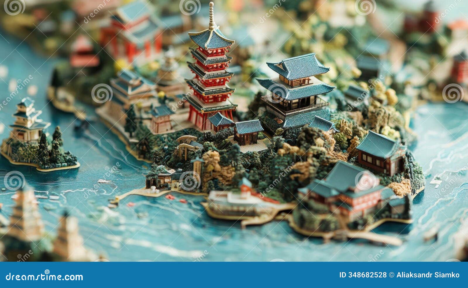 Detailed Map of Japan with Marked Pin Locations Stock Illustration ...