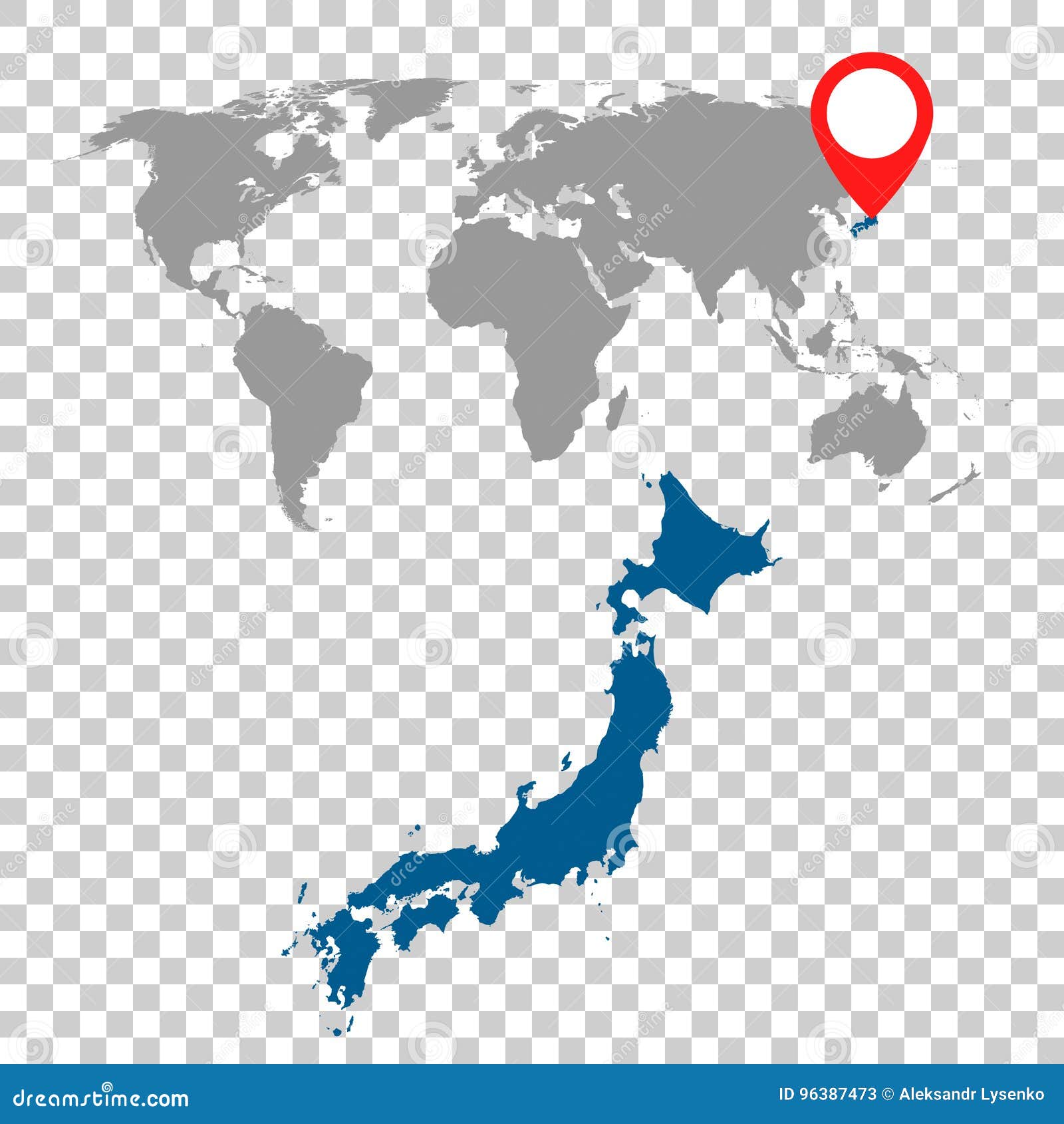 Detailed Map of Japan and World Map Navigation Set. Flat Vector Stock ...