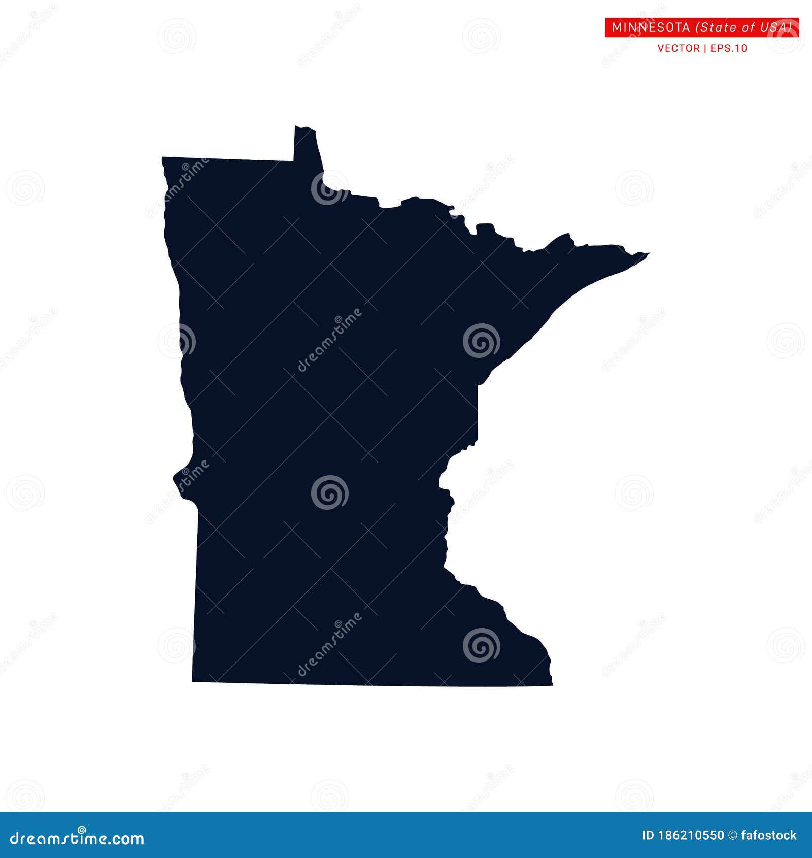 Map of Minnesota Vector Design Template Stock Vector - Illustration of ...