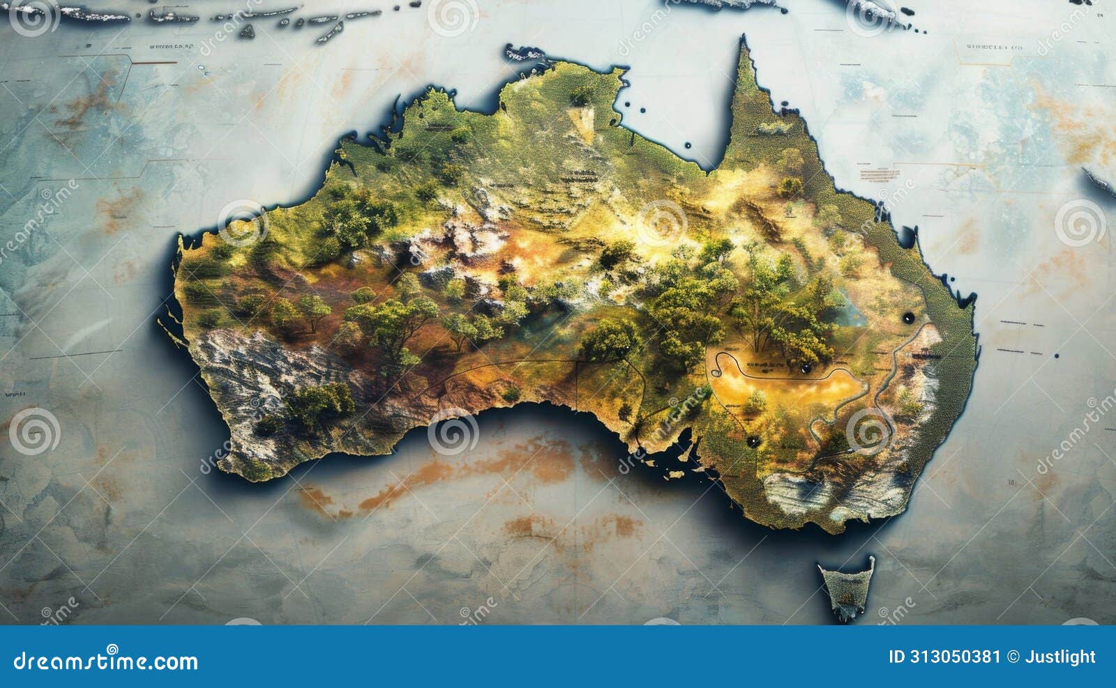 Detailed Map Showcasing the Geographical Features and Borders of ...