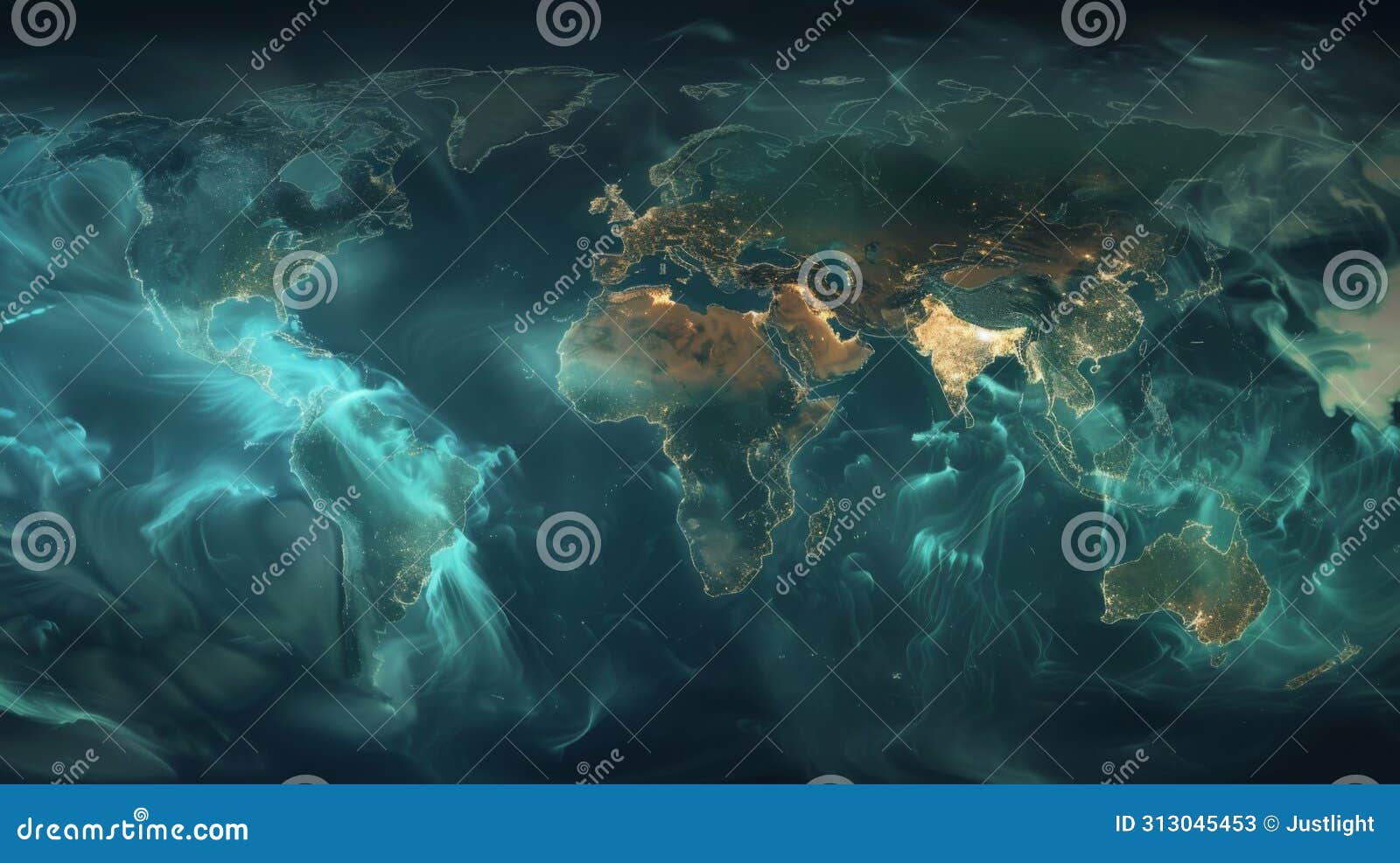 Detailed Map of the World with Countries, Continents, and Oceans ...