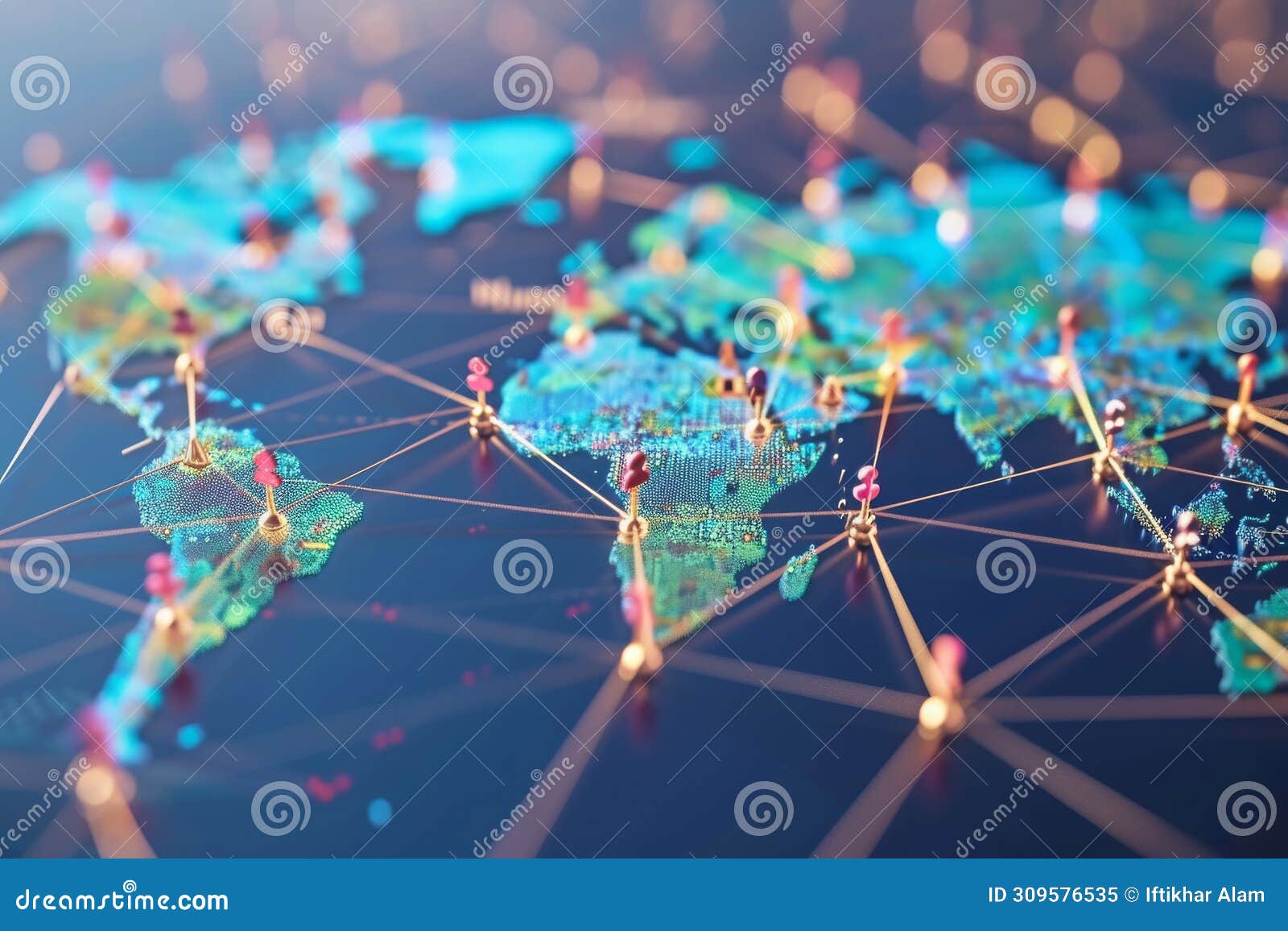 A Detailed Map of the World Presented in Shades of Blue, Highlighting ...