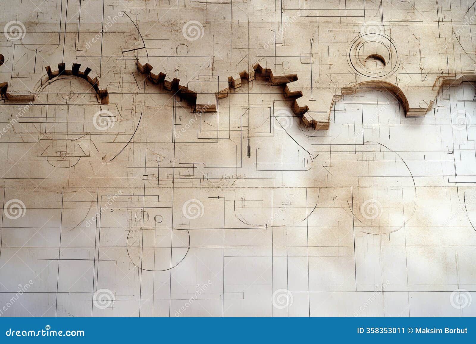 A Detailed Mechanical Background Featuring The Inner Workings Of A ...