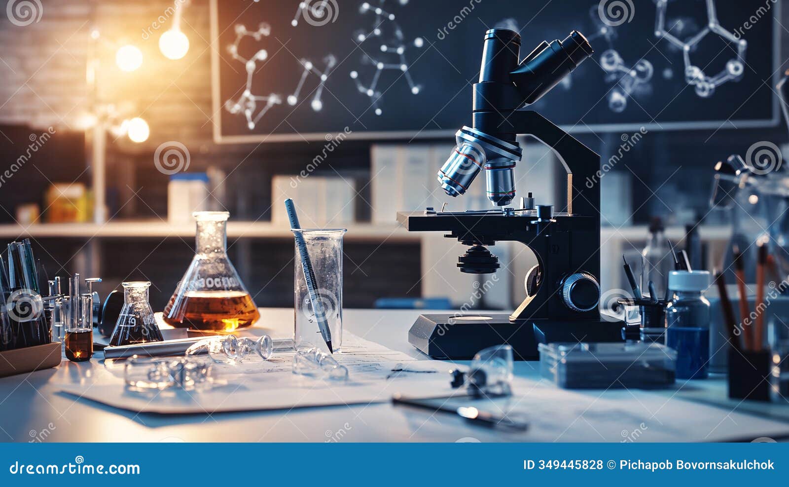 Detailed Microscope Setup in Laboratory Environment Stock Photo - Image ...
