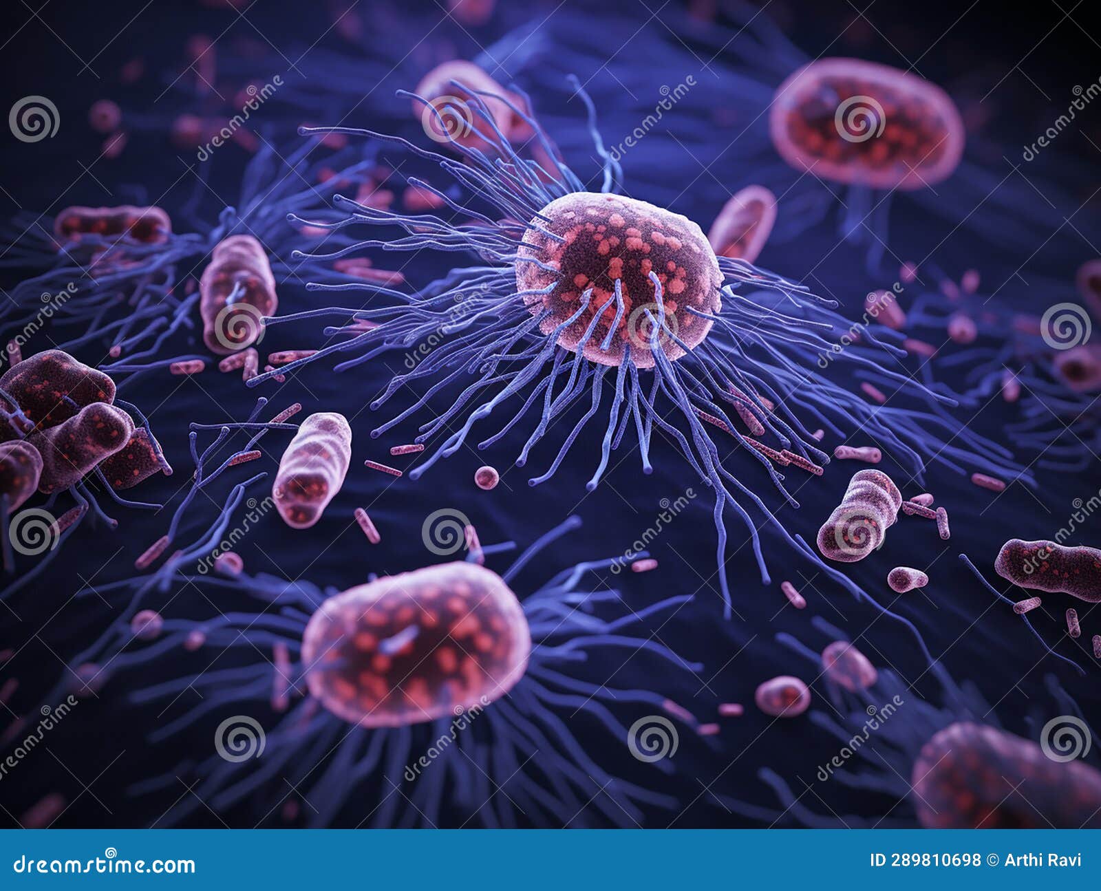 Detailed Microscopic Image of Bacillus Anthracis Stock Illustration ...