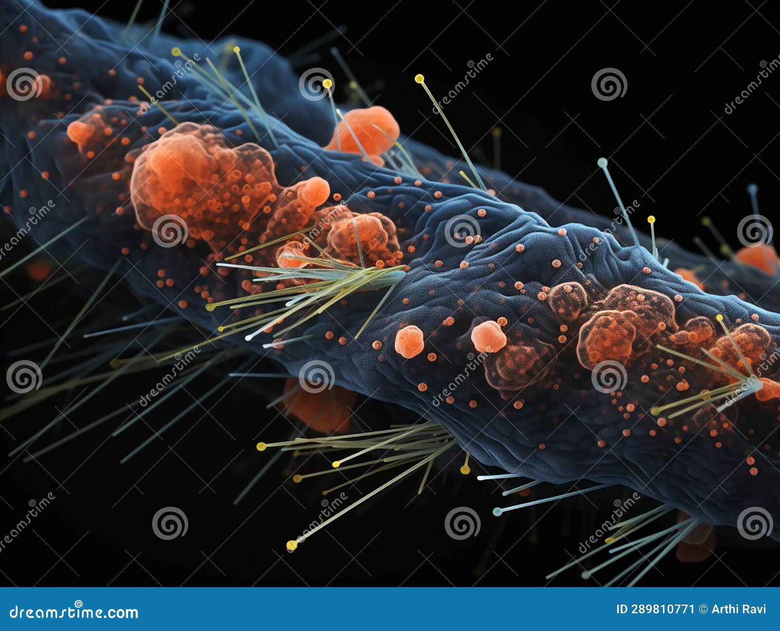 Detailed Microscopic Image of Bacillus Anthracis Stock Illustration ...