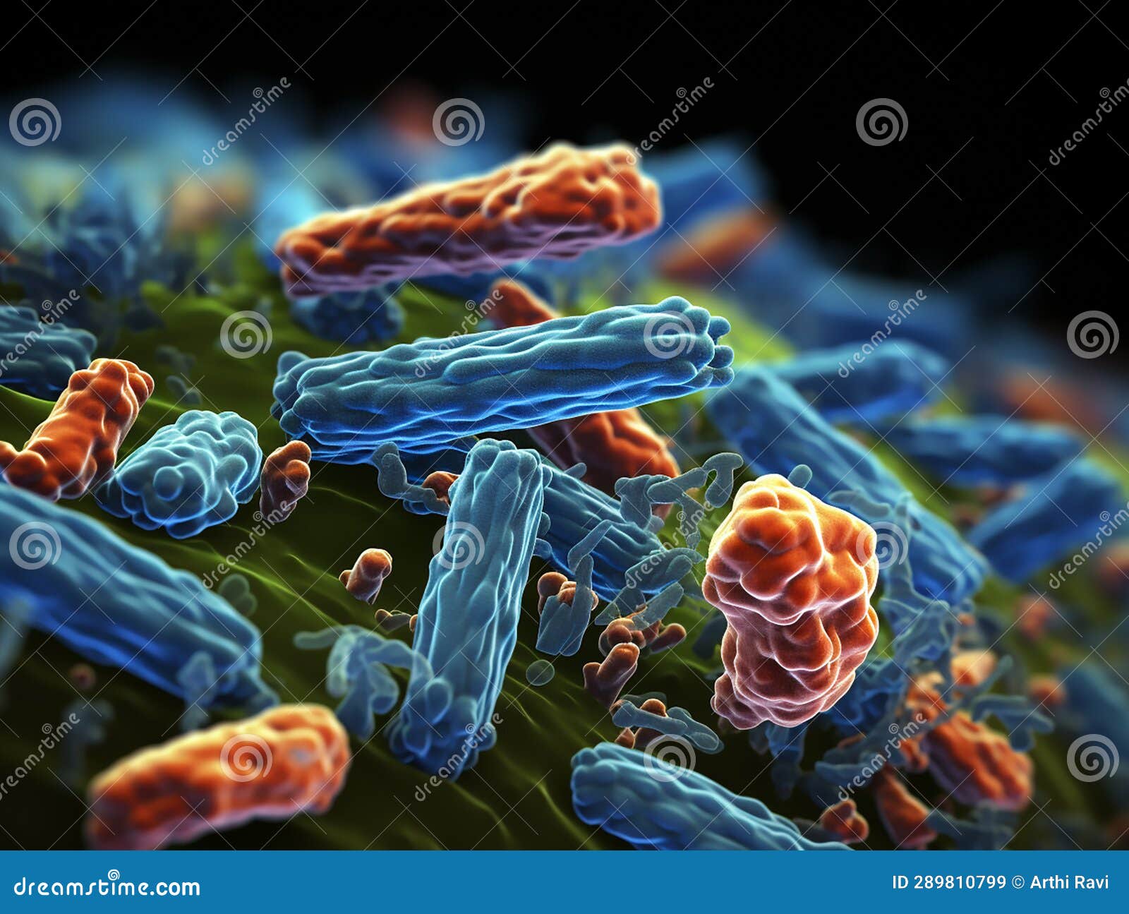 Detailed Microscopic Image of Bacillus Anthracis Stock Illustration ...