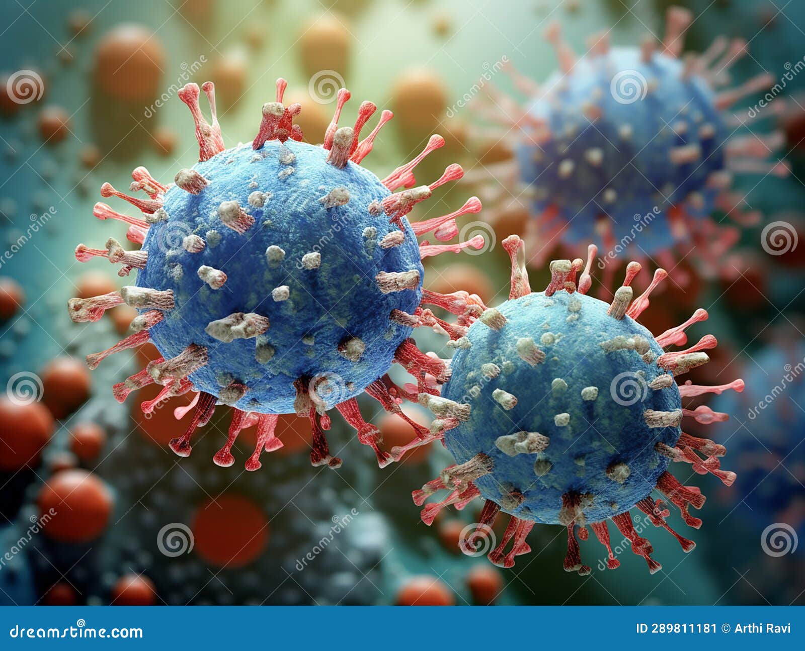 Detailed Microscopic Image of the Herpes Simplex Virus Stock ...