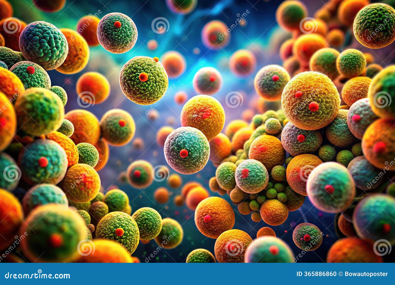 Staphylococcus (staph) Is A Group Of Bacteria Under The Microscope. 3d ...