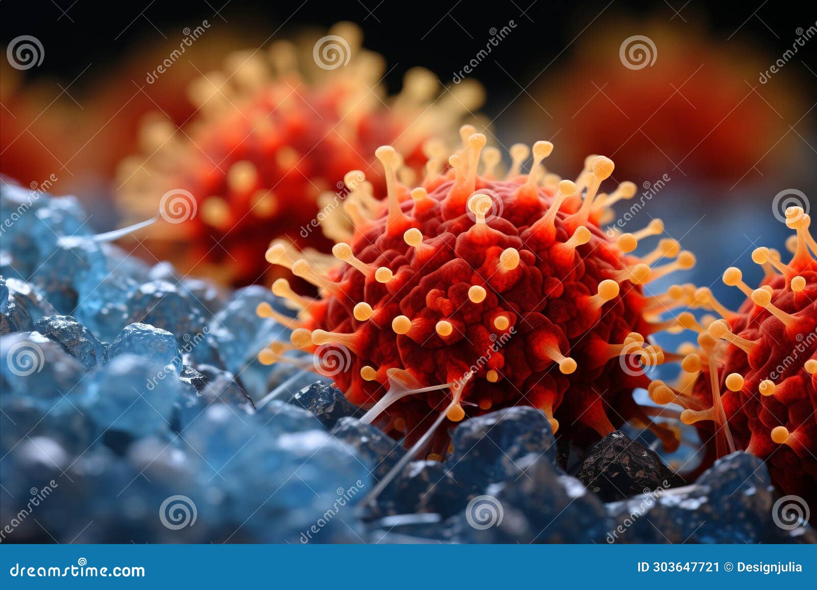 Detailed Microscopic Structure of Virus in Lungs. Its Devastating ...