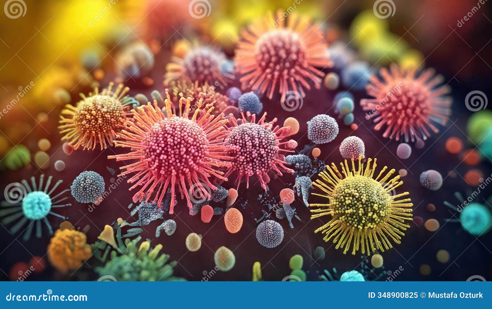 A Detailed Microscopic View of Bacteria and Microorganisms Stock ... A Detailed Microscopic View of Bacteria and Microorganisms Stock ...