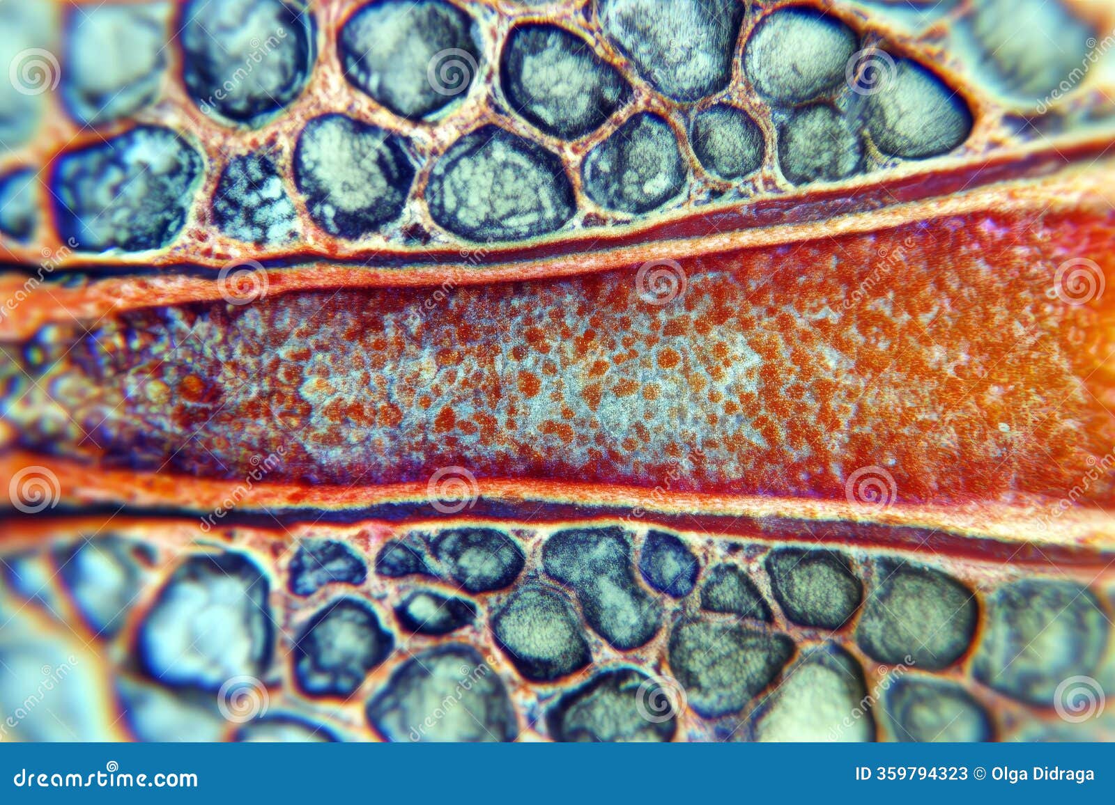 Detailed Microscopic View of Plant Cell Structure and Vascular Tissue ...