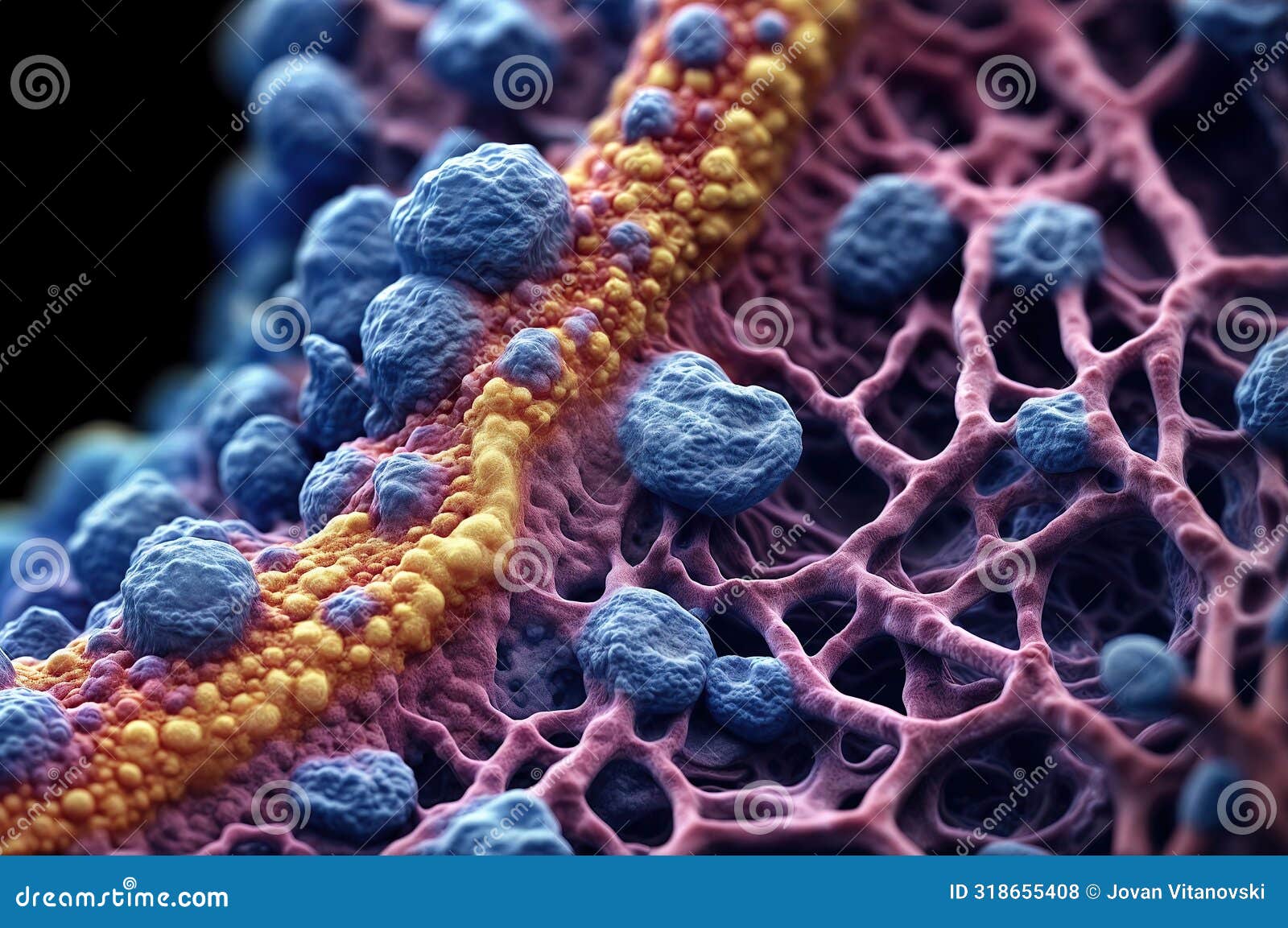 Microscopic View of Rheumatoid Arthritis Cells and Tissues in High ...