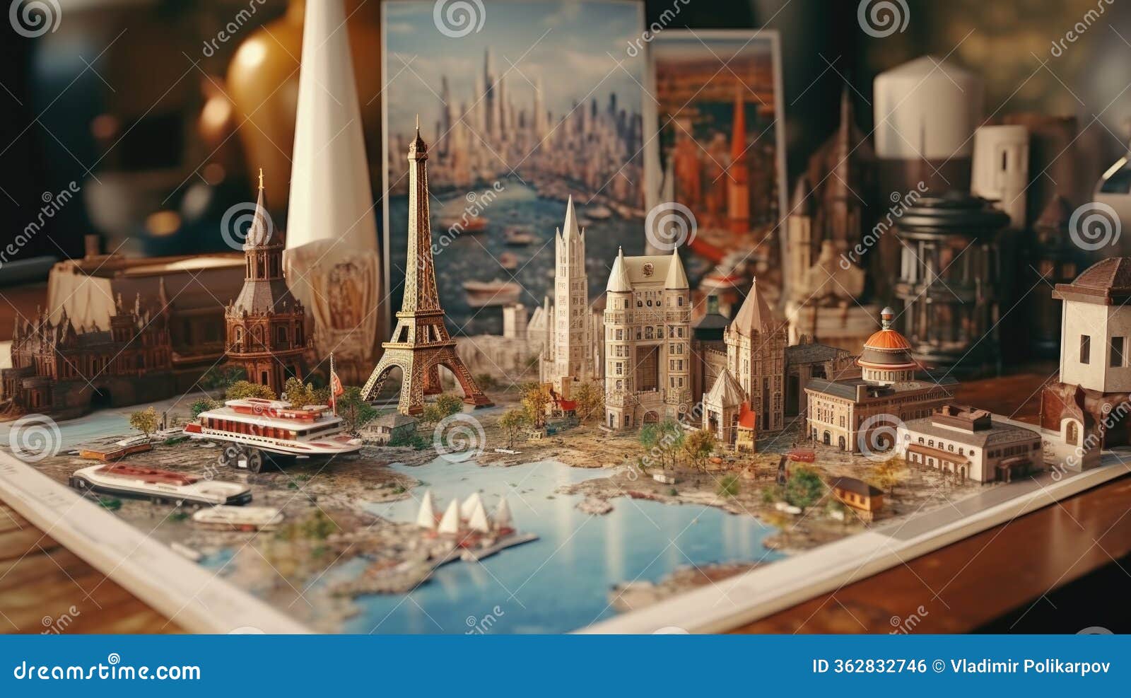 Detailed Miniature City Model on Table, Ideal for Urban Planning ...