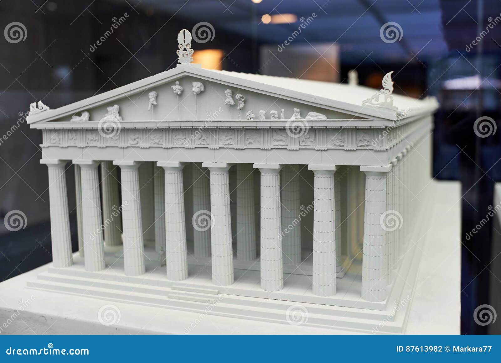 Detailed Miniature Model of Parthenon in Acropolis, Athens. Stock Photo ...