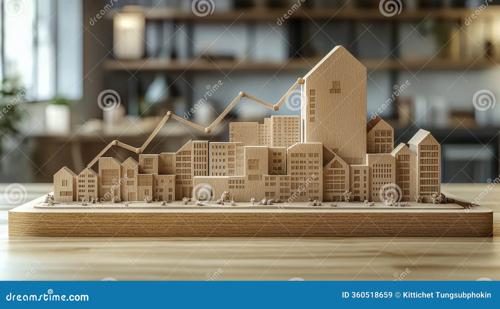 Detailed Model of a City Featuring Various Buildings and Structures in ...