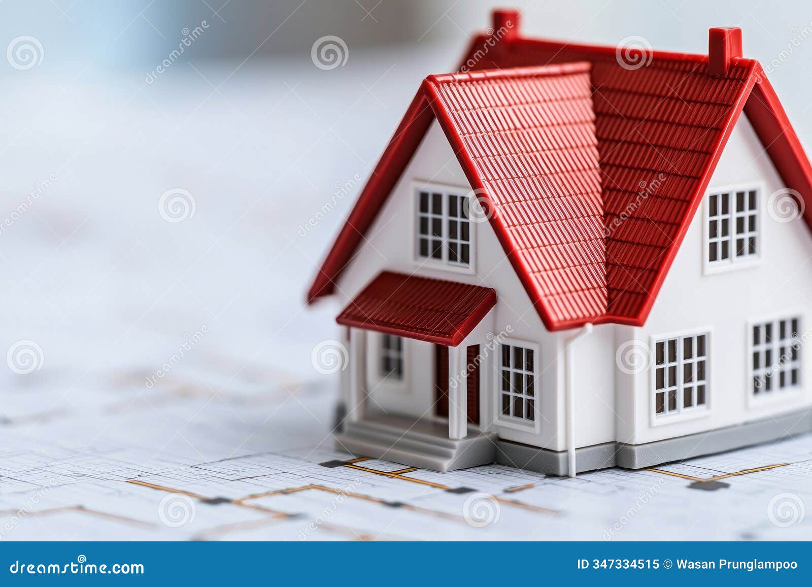 A Detailed Model House Showcasing Modern Architectural Design Stock ...