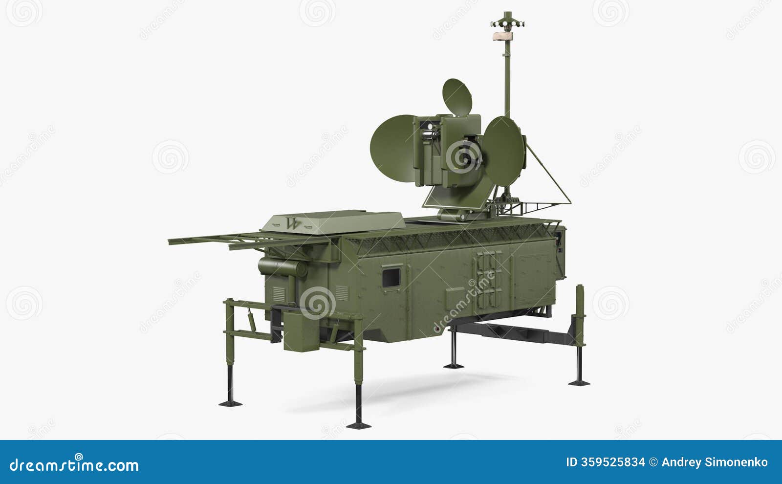 Military Radar Antenna System on Mobile Base Stock Photo - Image of ...