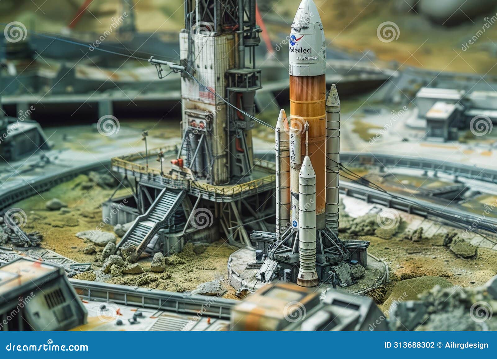 Ethereal Model of a Space Shuttle Exhibition Stock Illustration ...