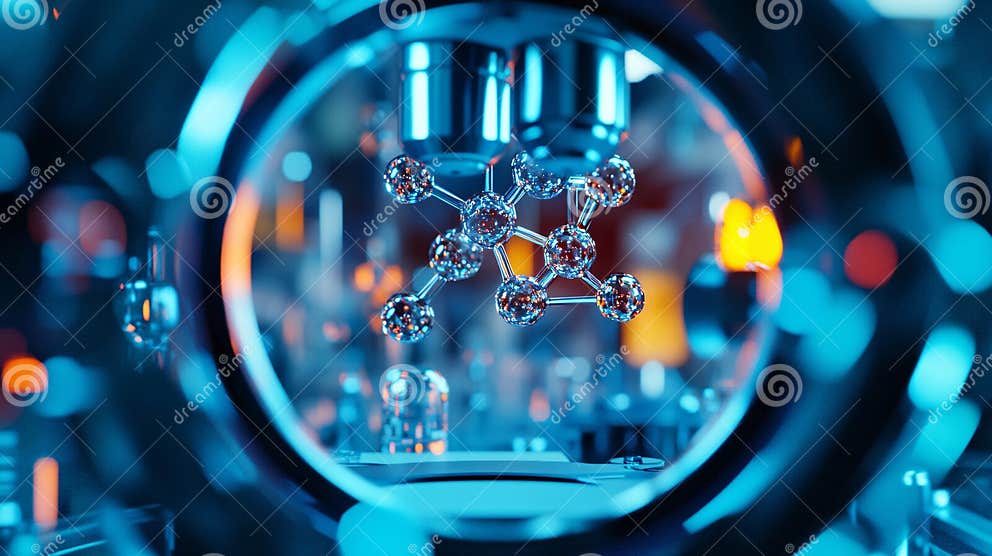 Detailed Molecular Structure in Laboratory Setting Stock Photo - Image ...
