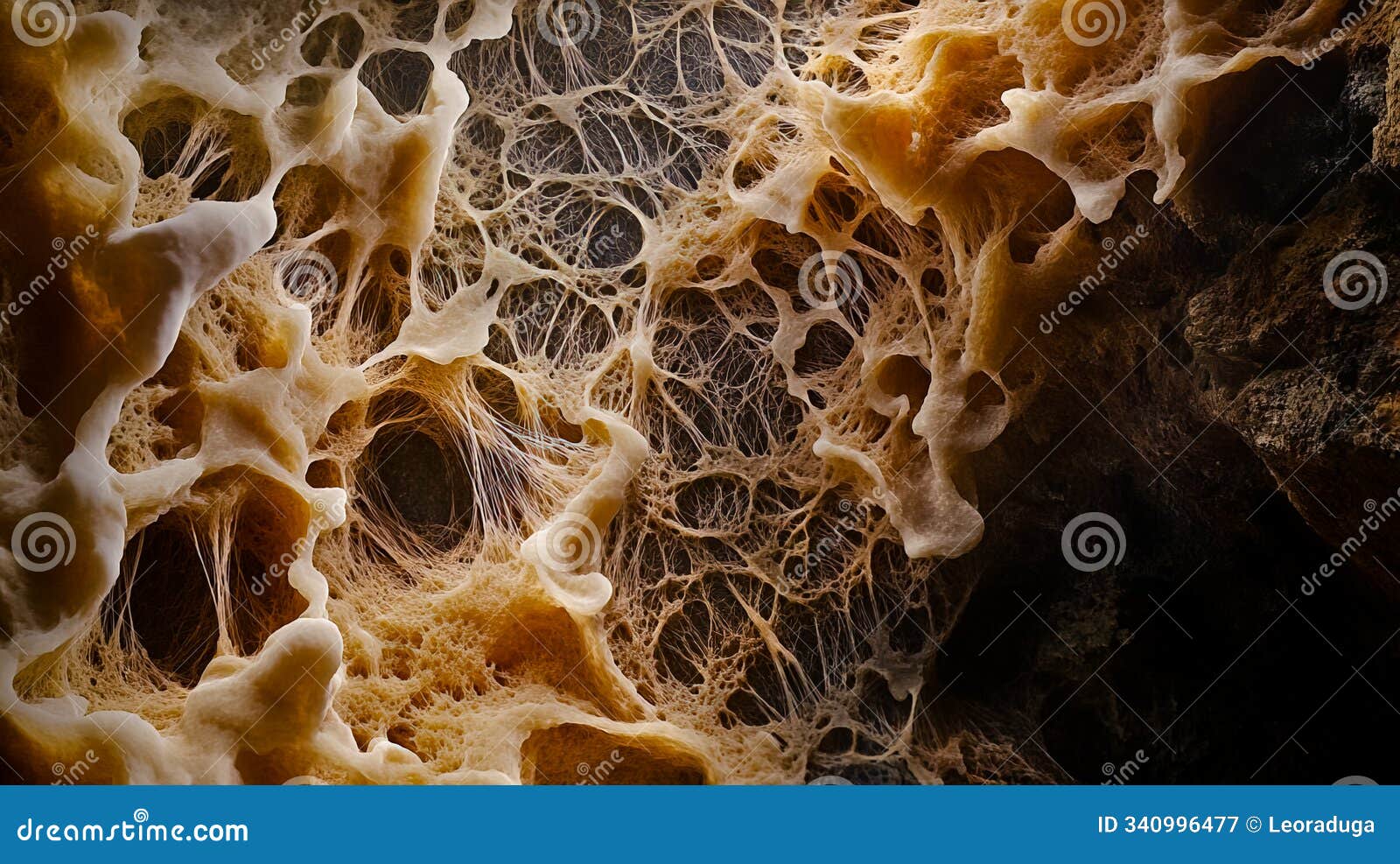 A Detailed, of a Mycelium Root Structure Stock Illustration ...