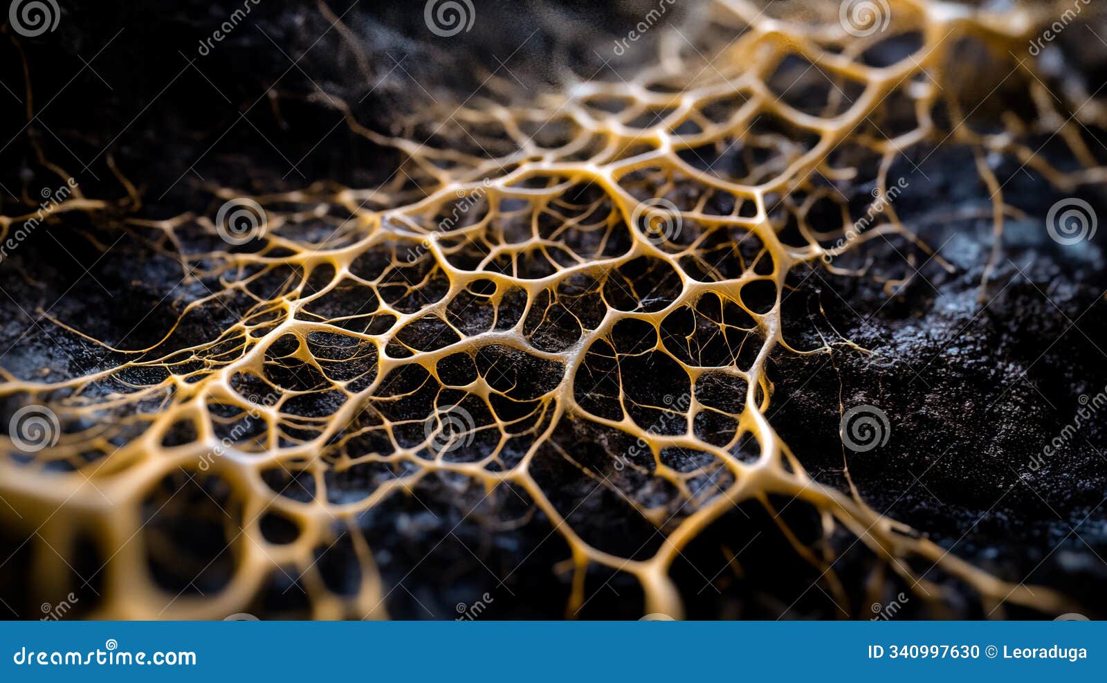 A Detailed, Of A Mycelium Root Structure Stock Photography ...