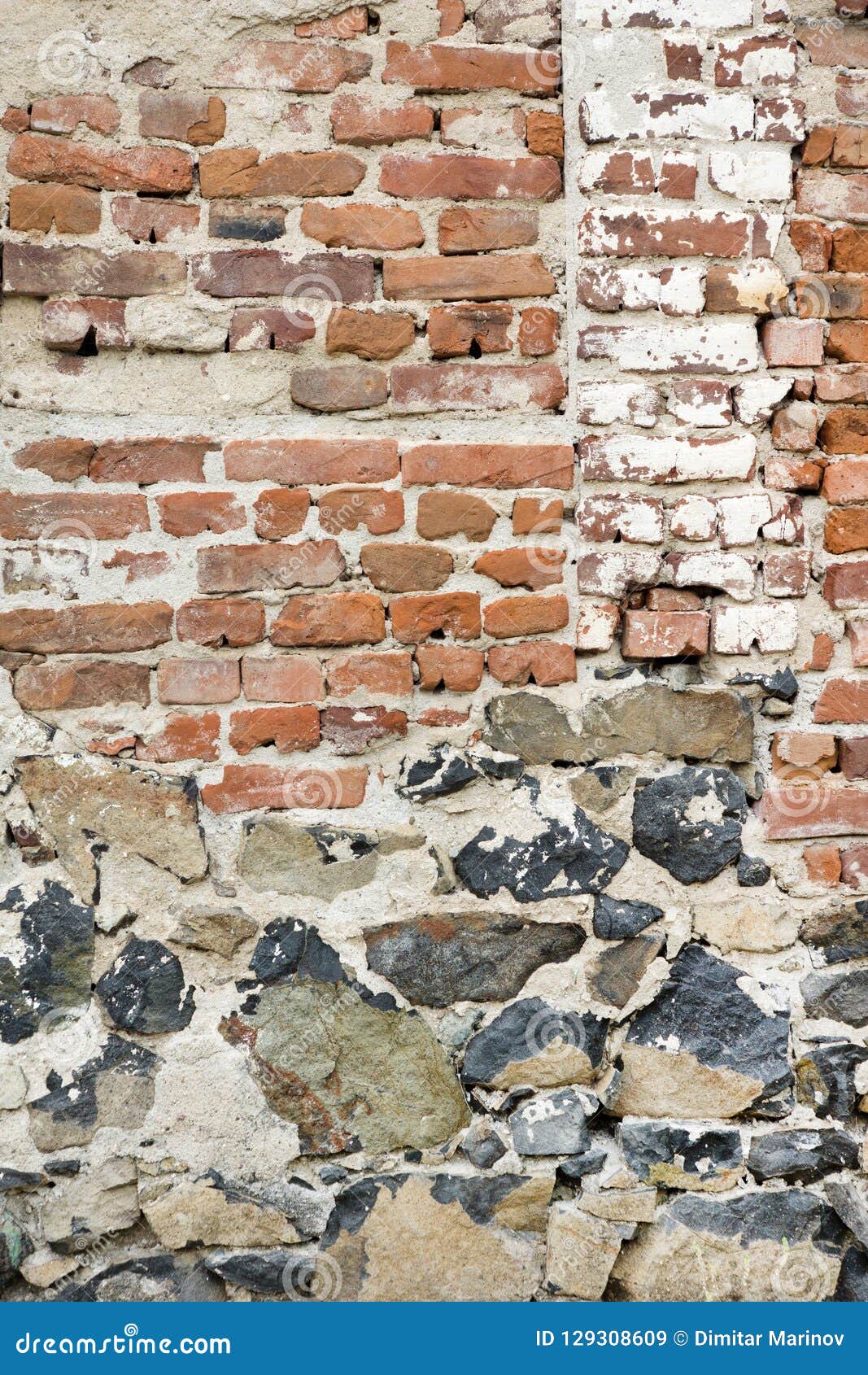 Abandoned Brick Wall Texture Stock Image - Image of exterior, design ...
