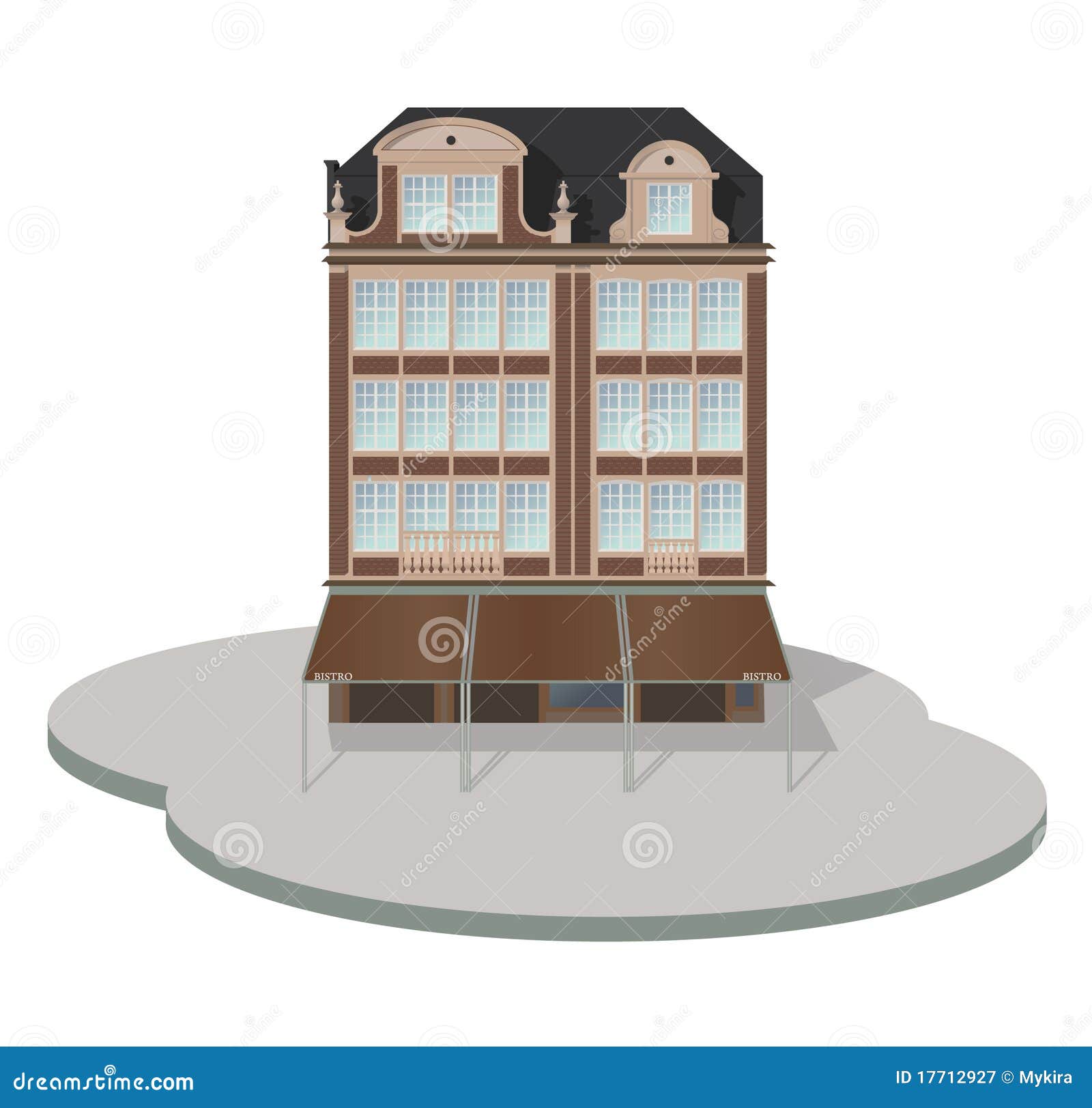 Detailed old style hotel stock vector. Illustration of formal - 17712927