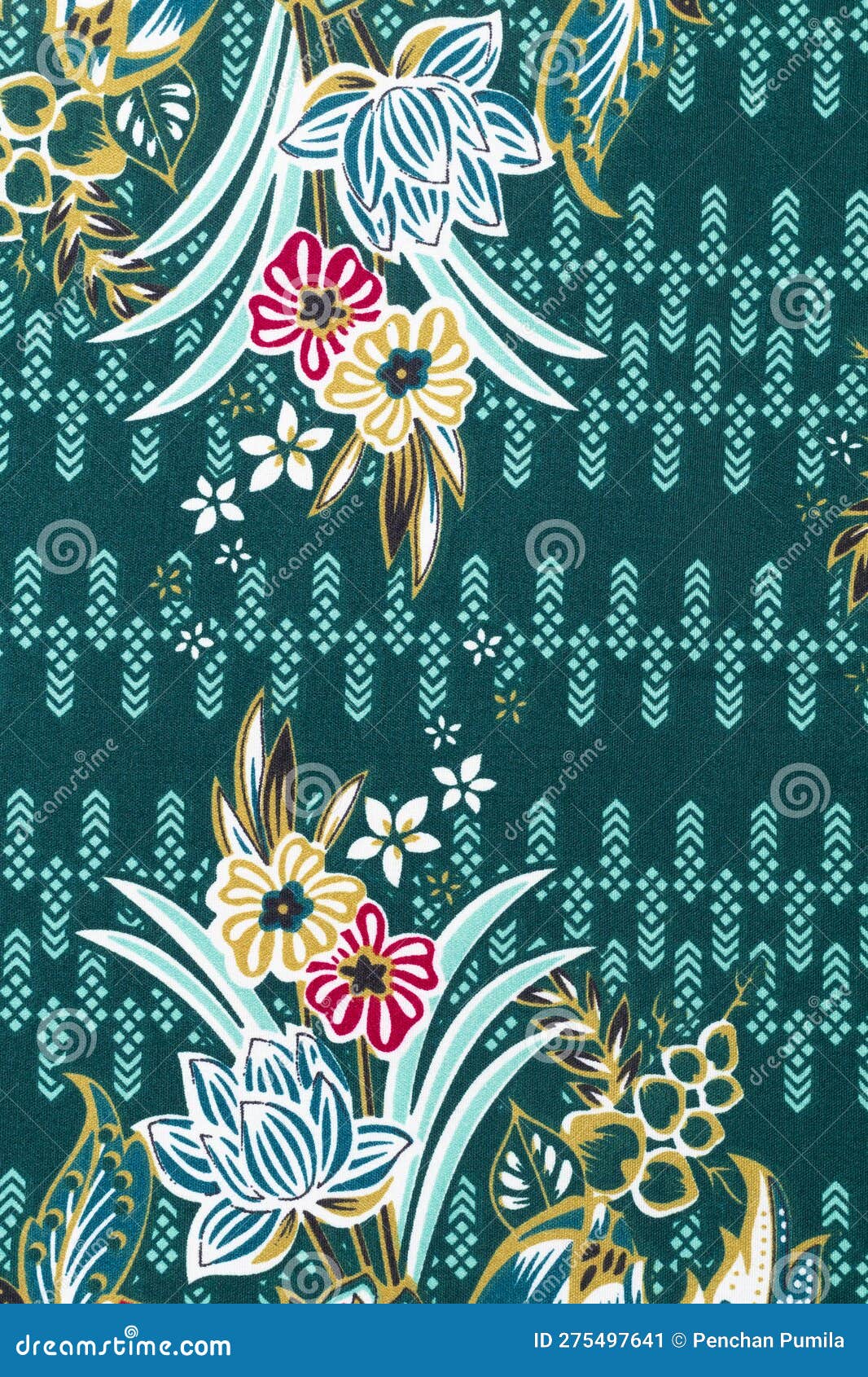 The Detailed Pattern of Batik Cloth Stock Illustration - Illustration ...