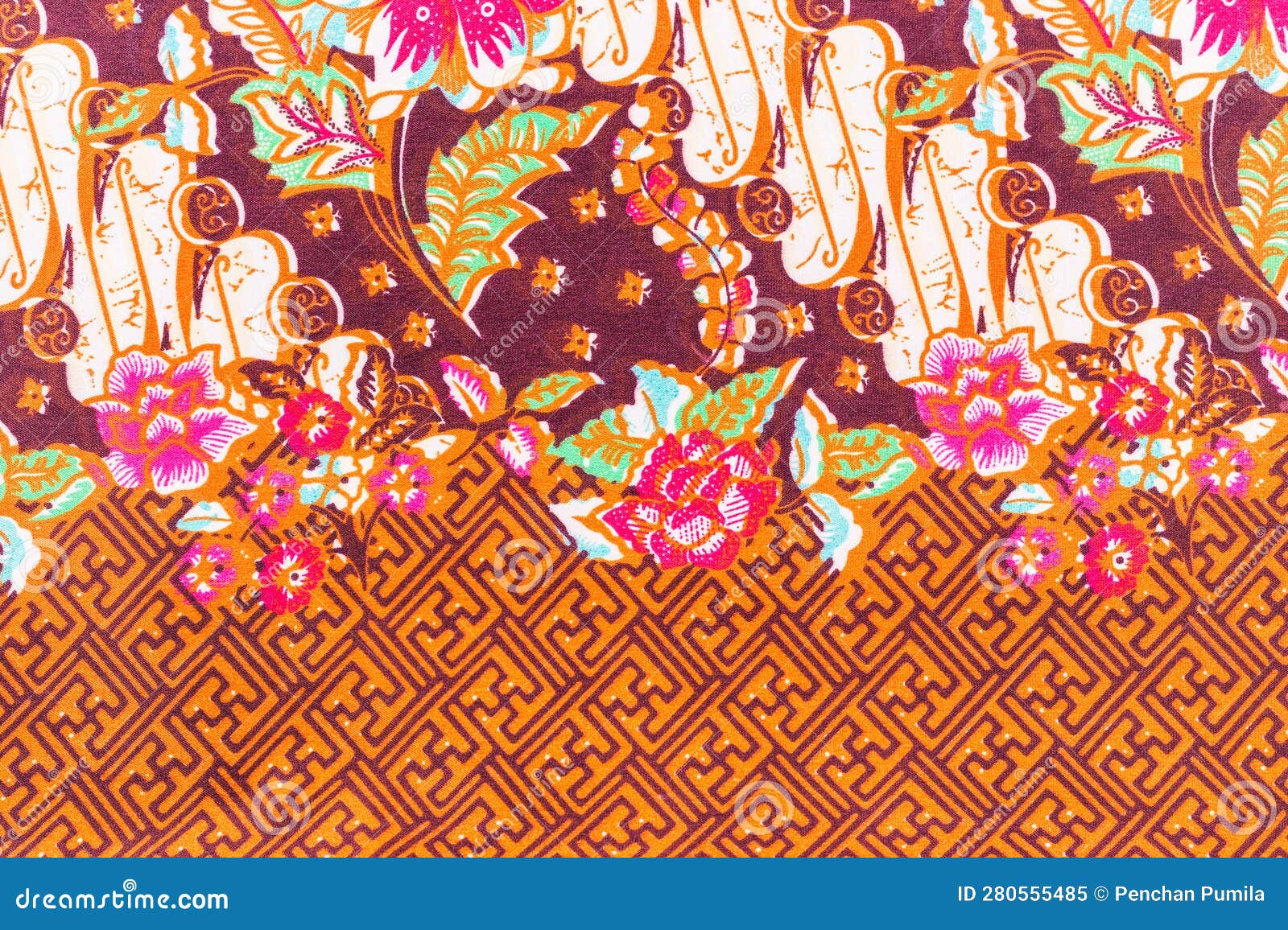 The Detailed Pattern of Batik Cloth Stock Image - Image of shape ...
