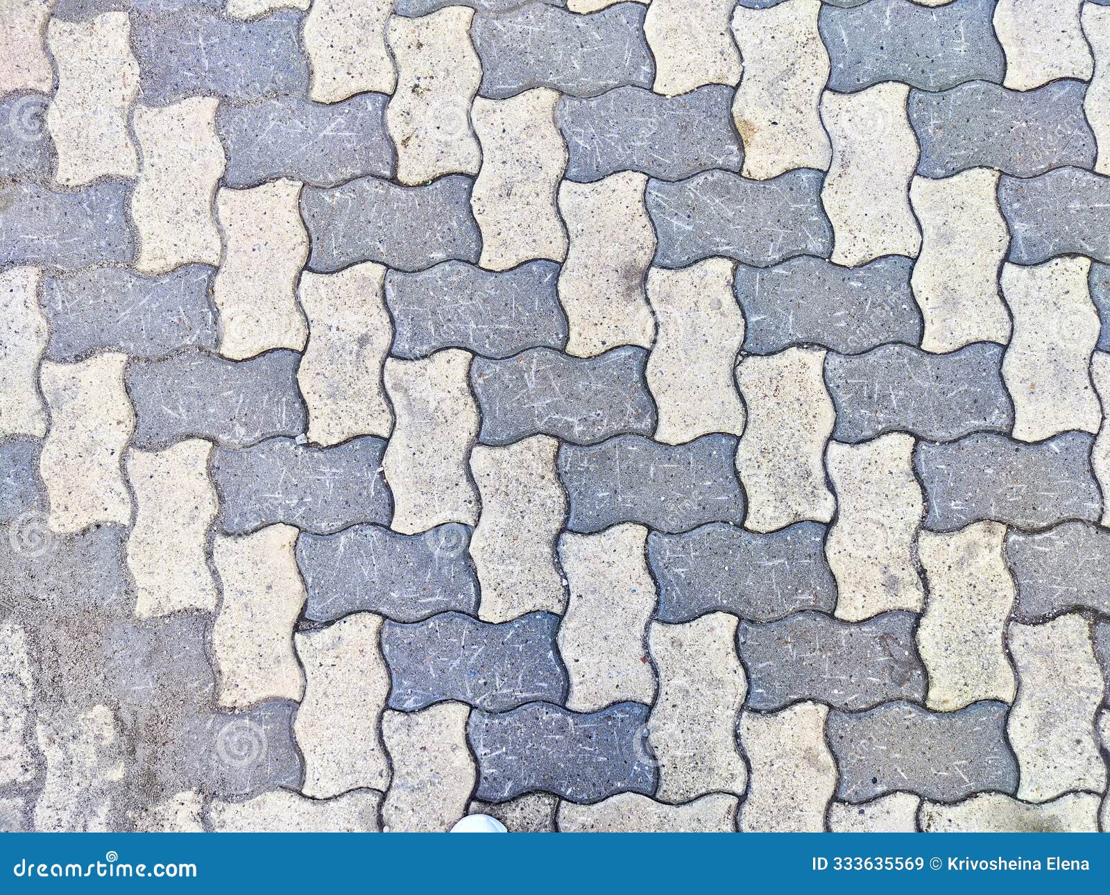 Detailed Patterned Pavement in a Walkway during Daylight Stock Image ...