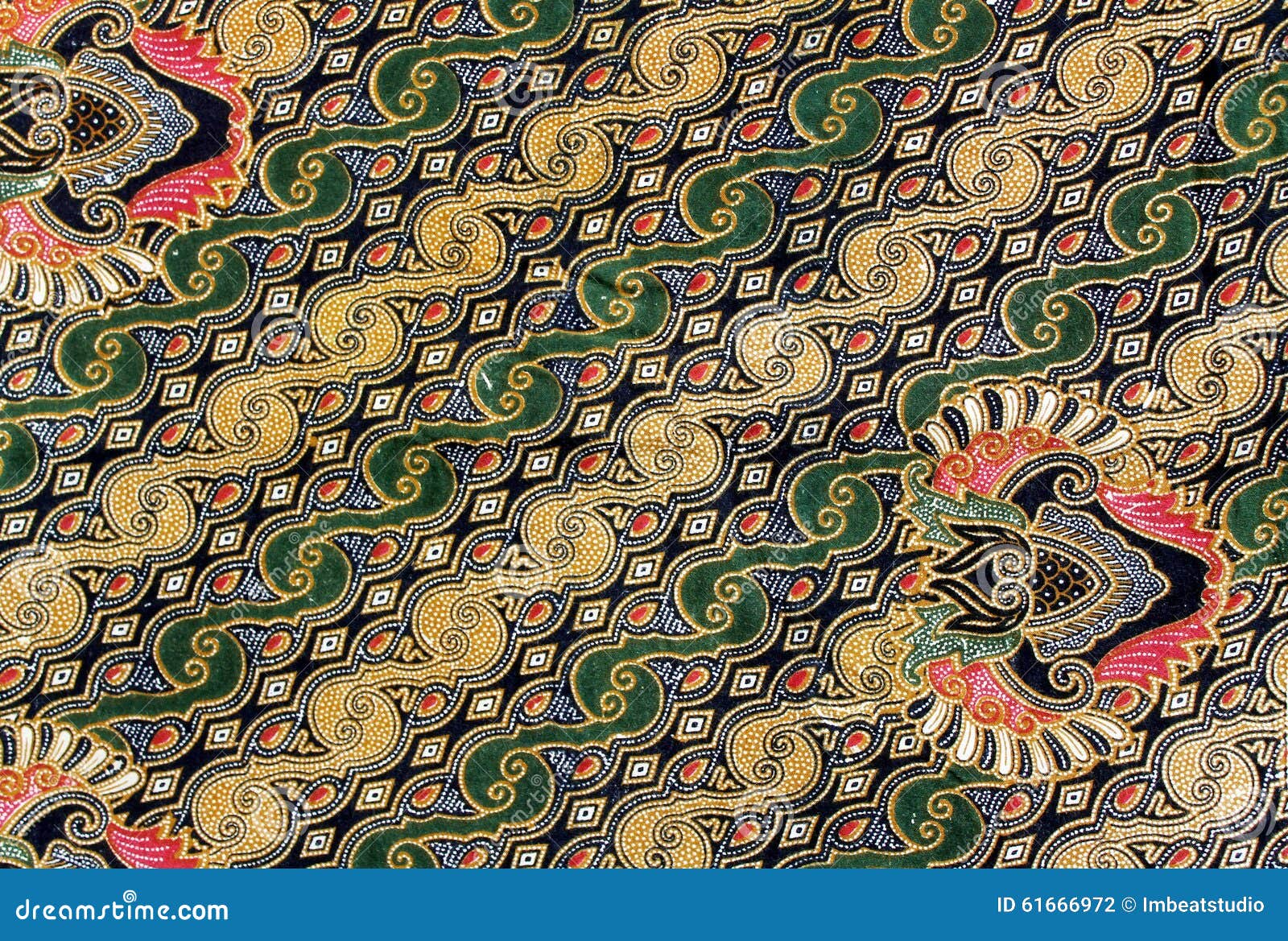Detailed Patterns of Indonesia Batik Cloth Stock Illustration ...