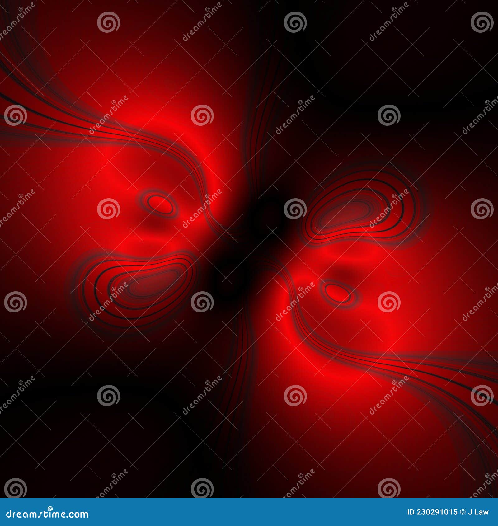 Doodle Character Cyclone Style Design in Scarlet and Black Stock ...
