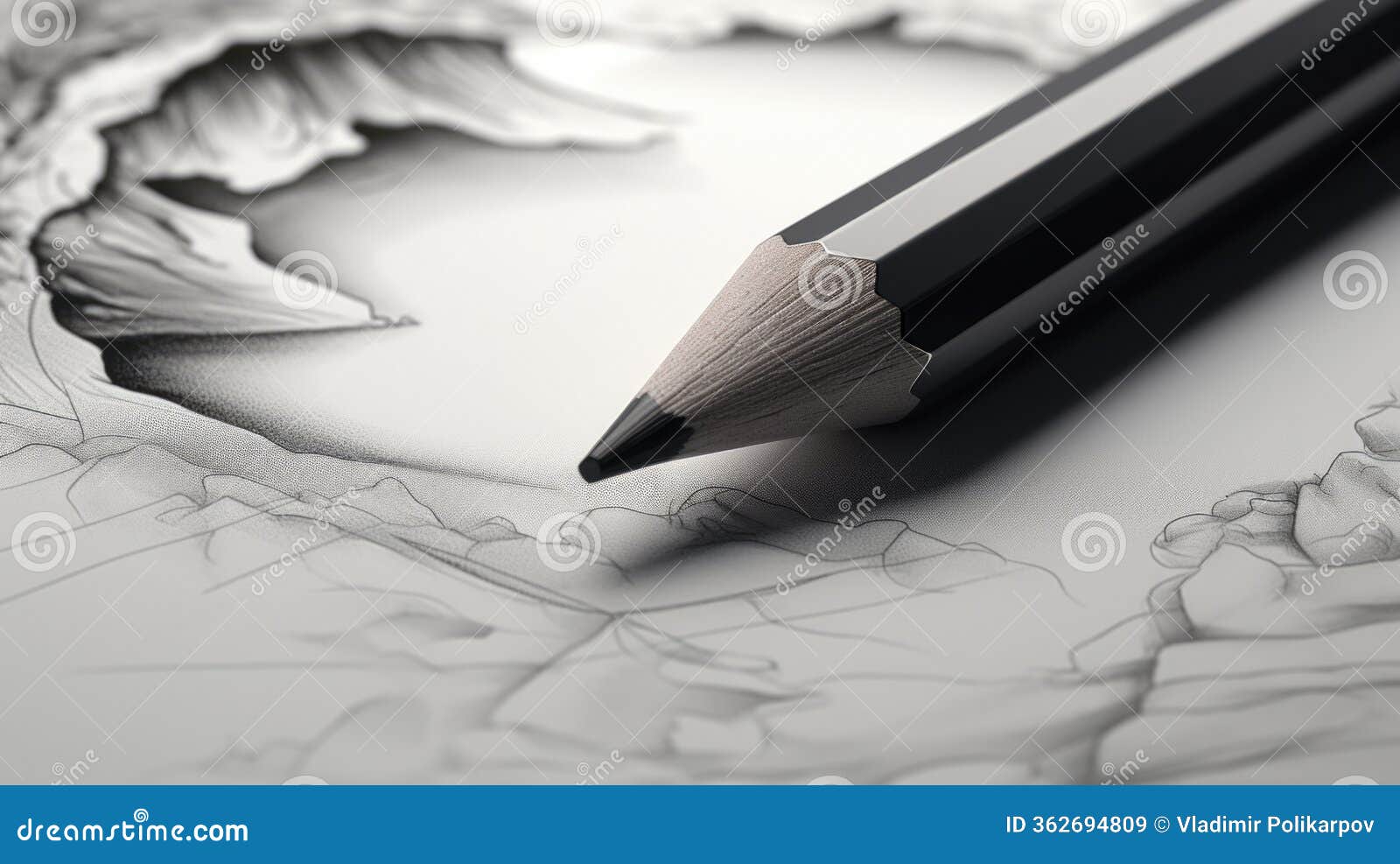 Detailed Pencil Sketch Of Garage With Tools, Equipment, And Car In The ...