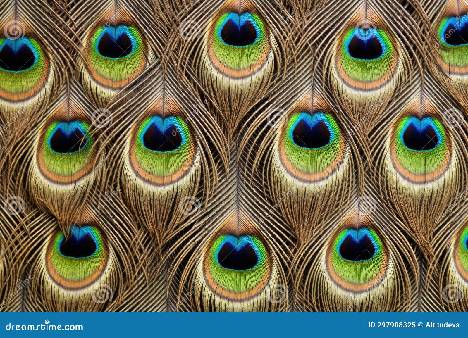 Peacocks Feather Bed Royalty-Free Stock Image | CartoonDealer.com #155367424