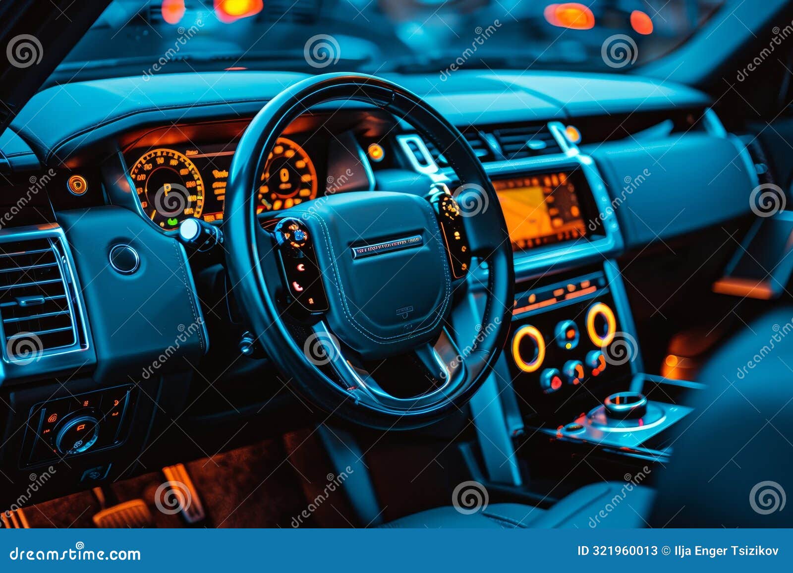 Detailed Photorealistic Image of a Car Dashboard with Buttons, Dials ...