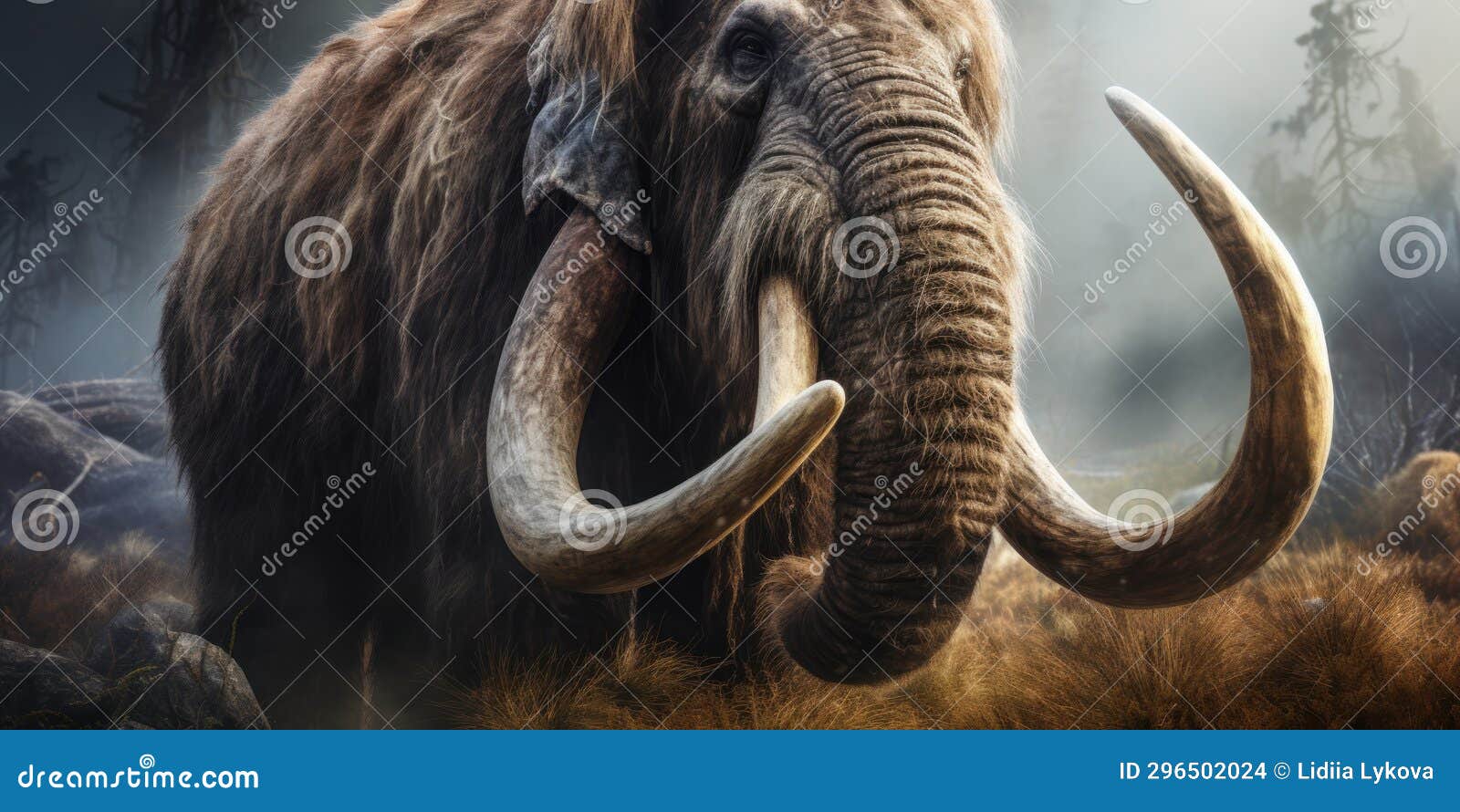 Prehistoric Mammoth Preserved Frozen In A Cube Of Ice, Generated By AI ...