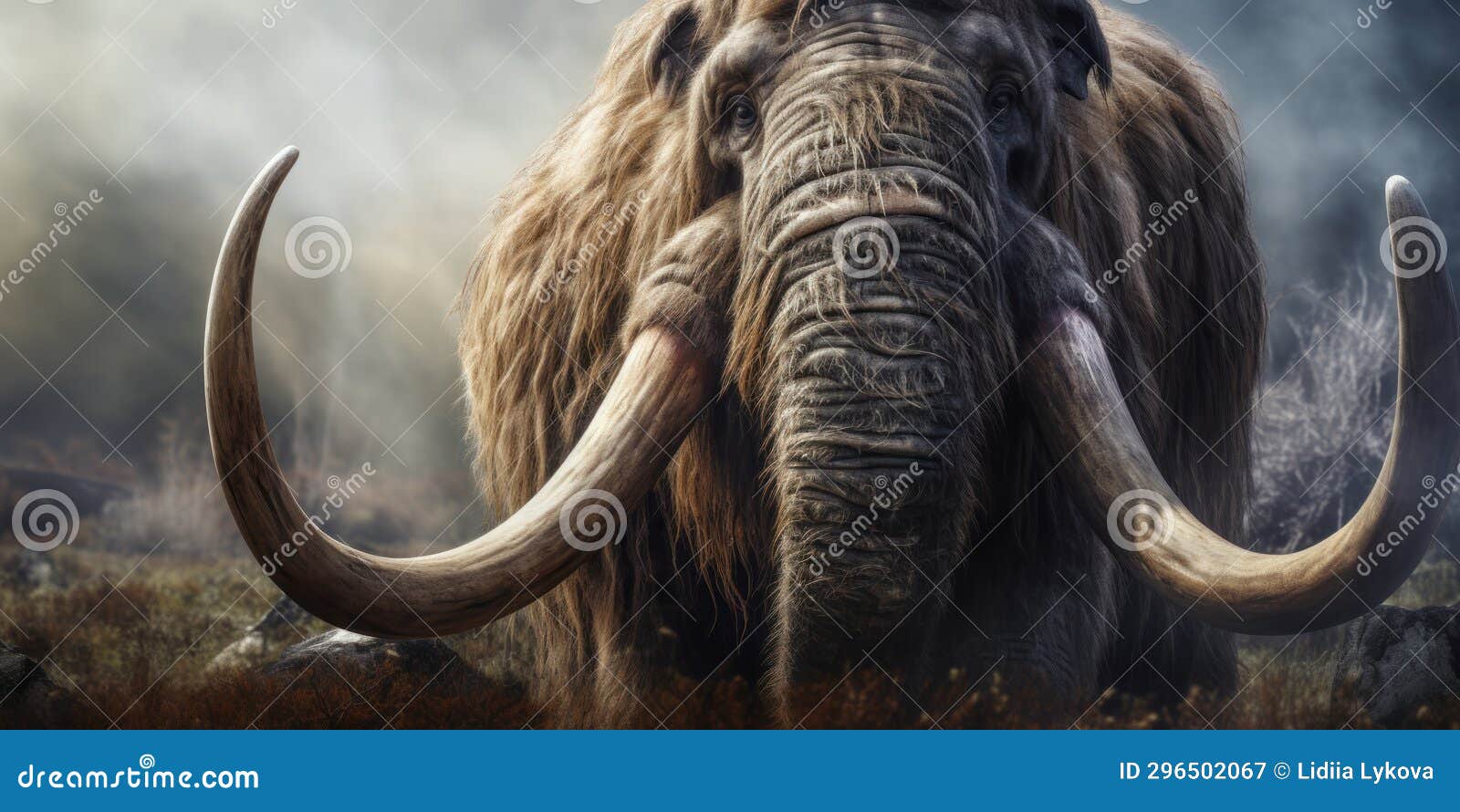 Prehistoric Mammoth Preserved Frozen In A Cube Of Ice, Generated By AI ...