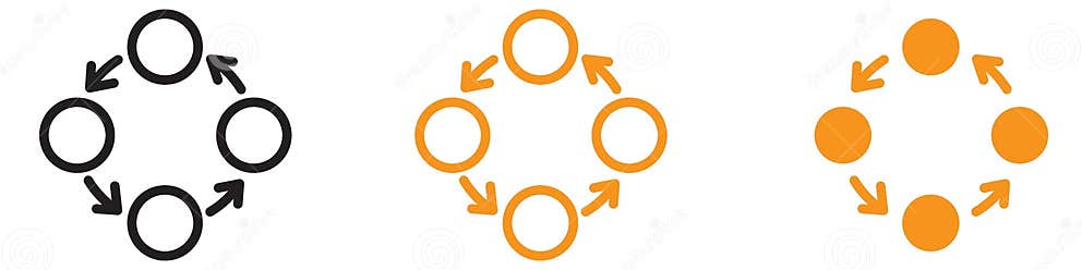 Detailed Process Method Step Procedure or Workflow Icon for Business ...