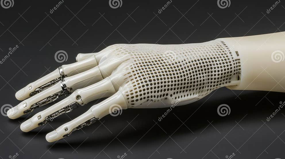 Prosthetic Hand with Intricate Design Showcasing Advanced Technology ...