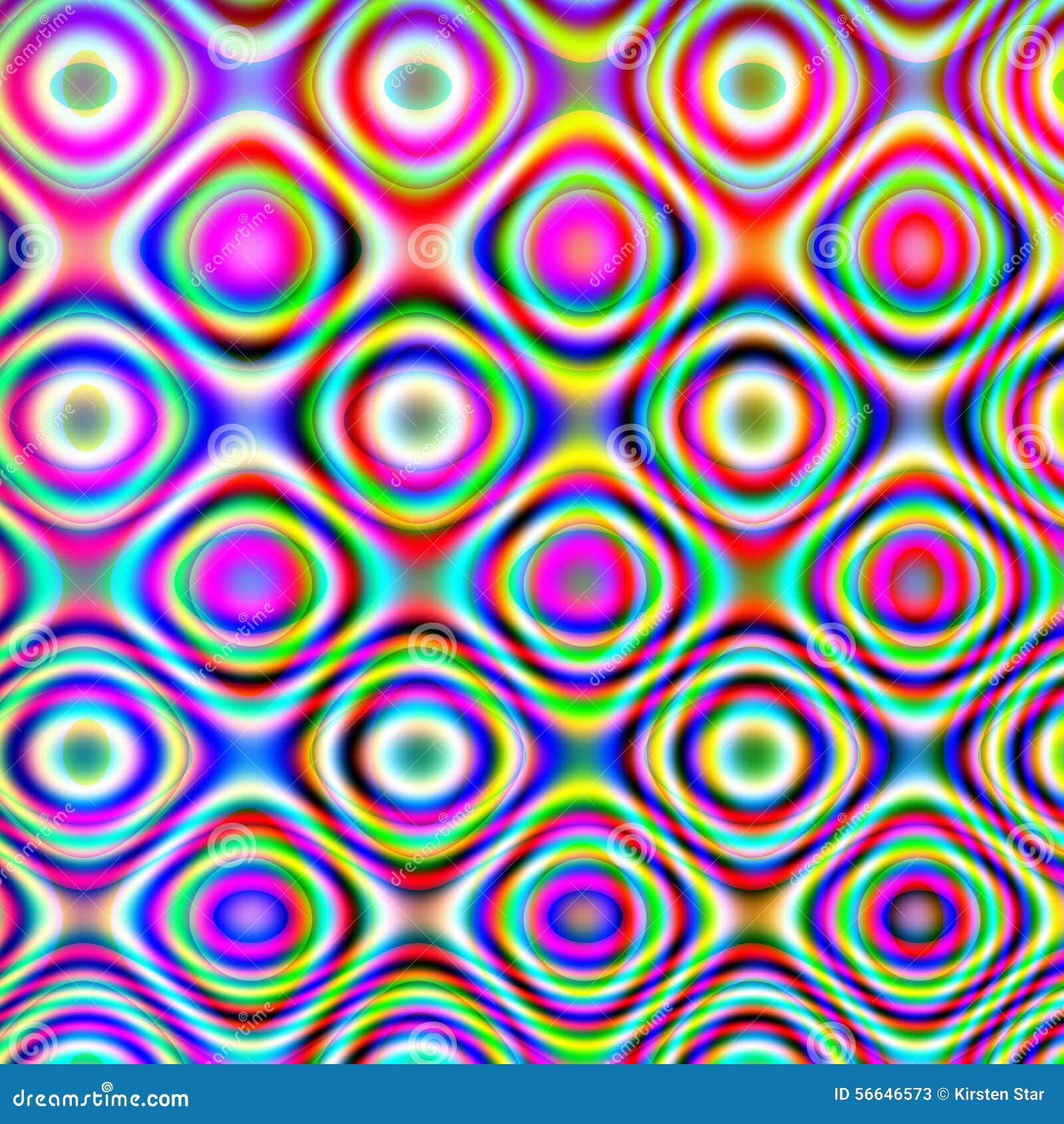 Detailed Psychedelic Circles Pattern Stock Illustration - Illustration ...