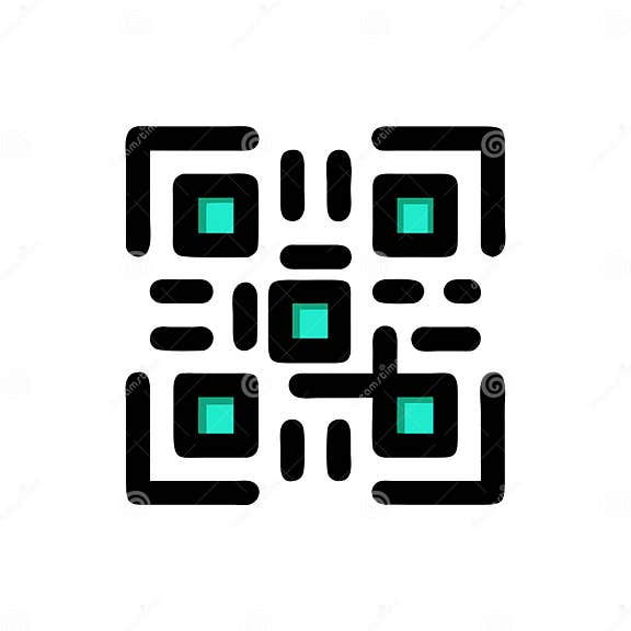 Detailed QR Code Icon for Marketing Stock Illustration - Illustration ...