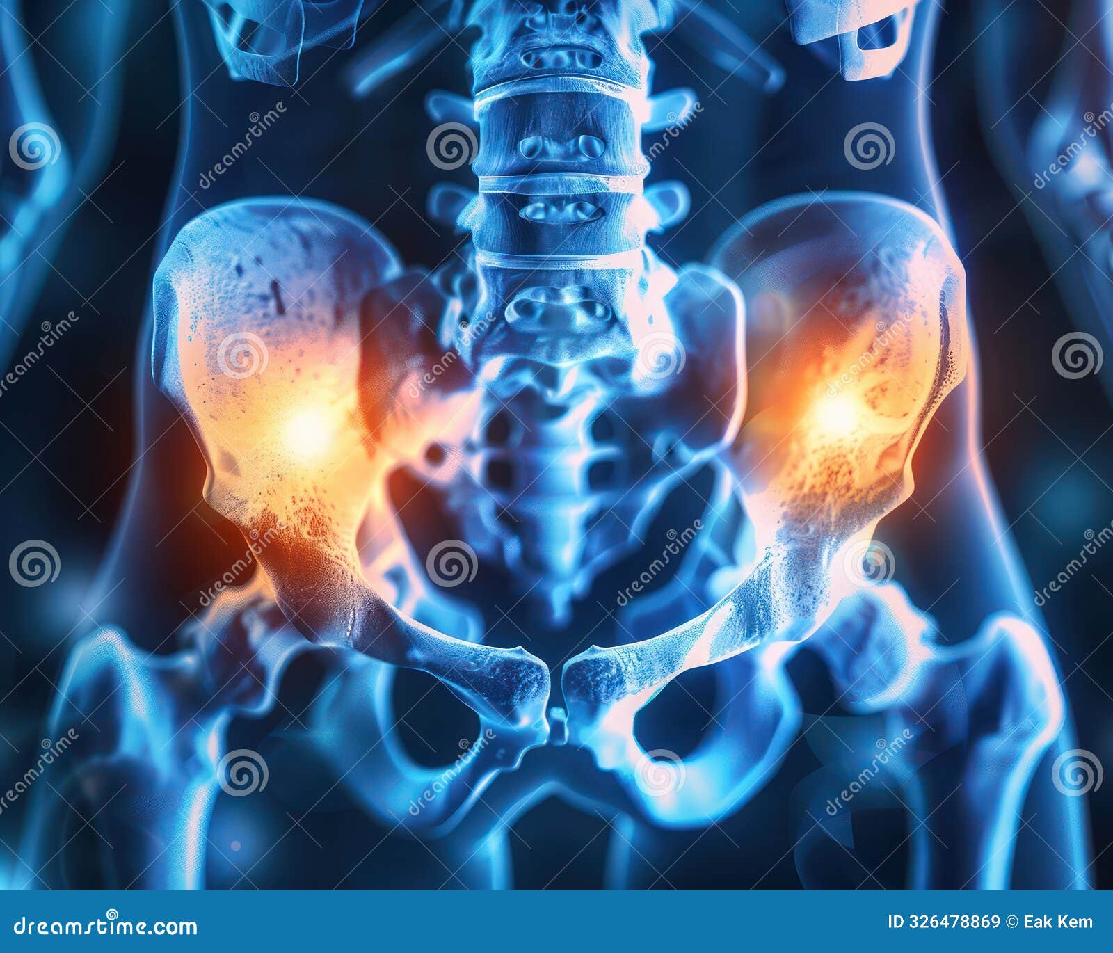 Normal Bone Structure Healthy Bone Cortex - Front View 3d Illustration ...