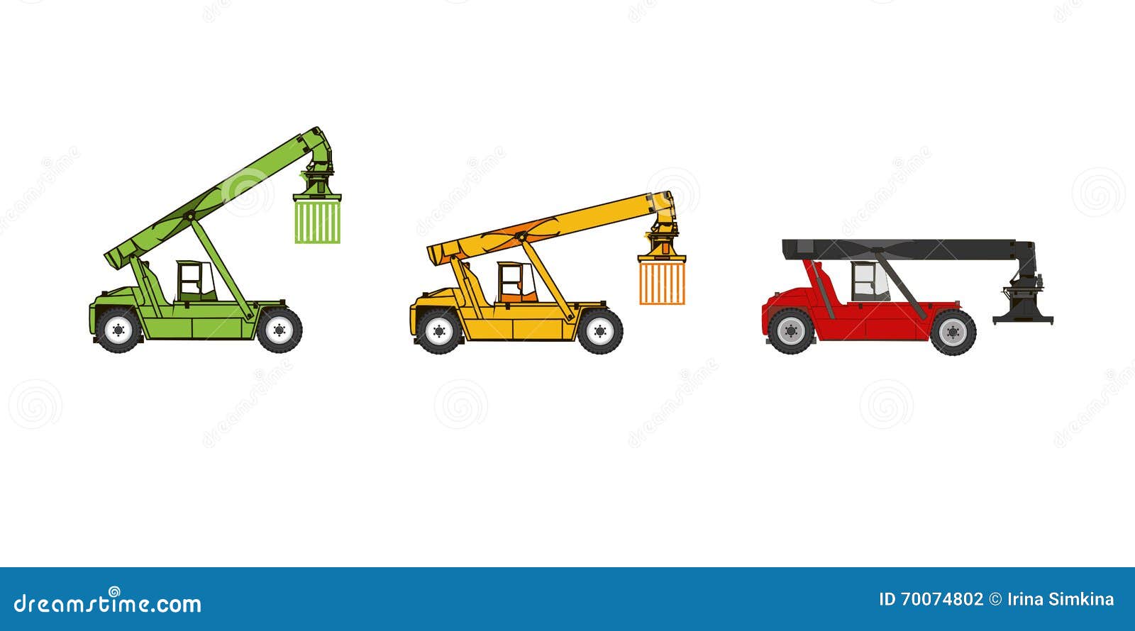 Detailed Reach Stacker Vector Illustration Stock Vector - Illustration ...