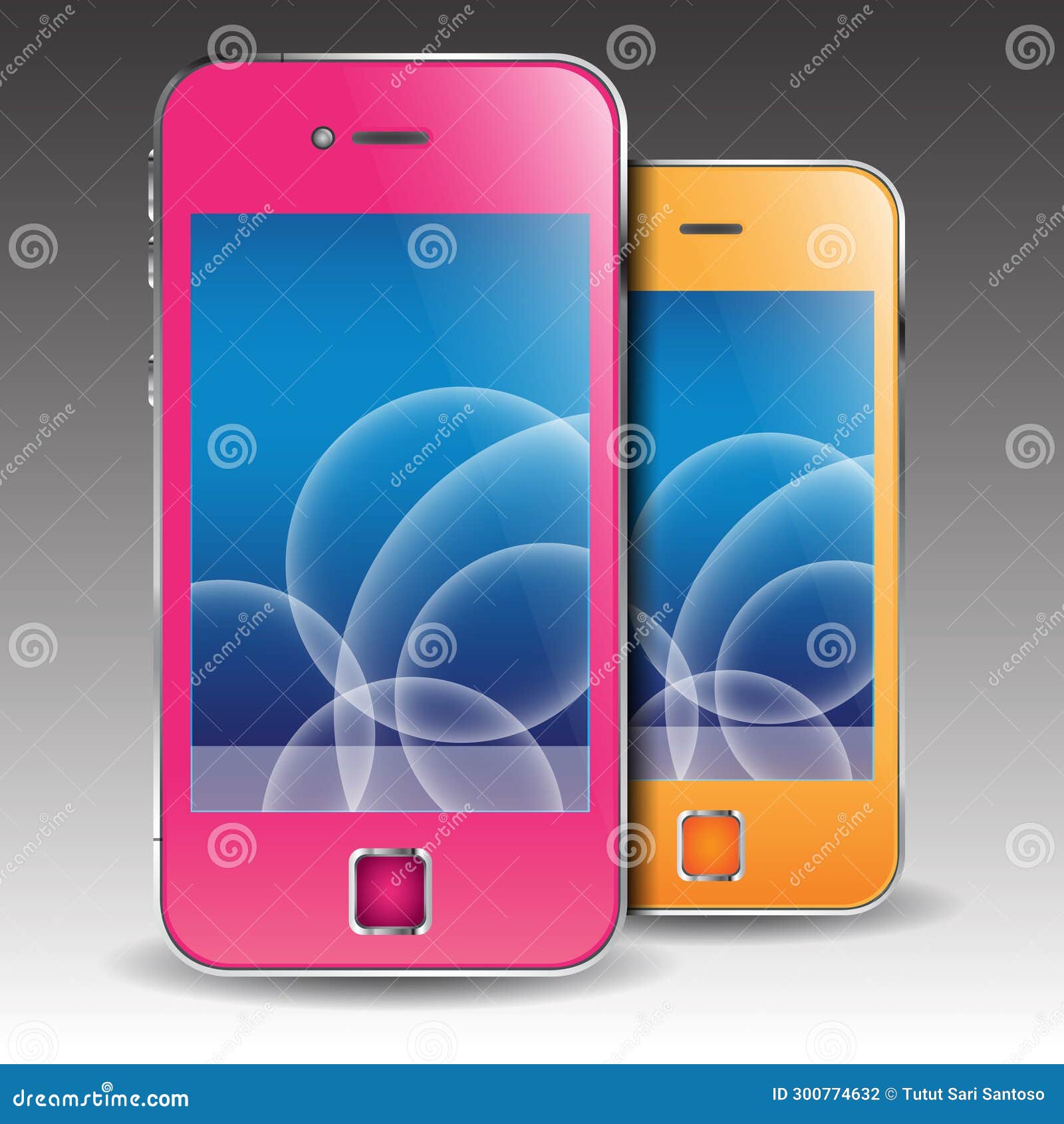 Realistic Cellphone Smartphone Vector Of Touchscreen Android Phone ...