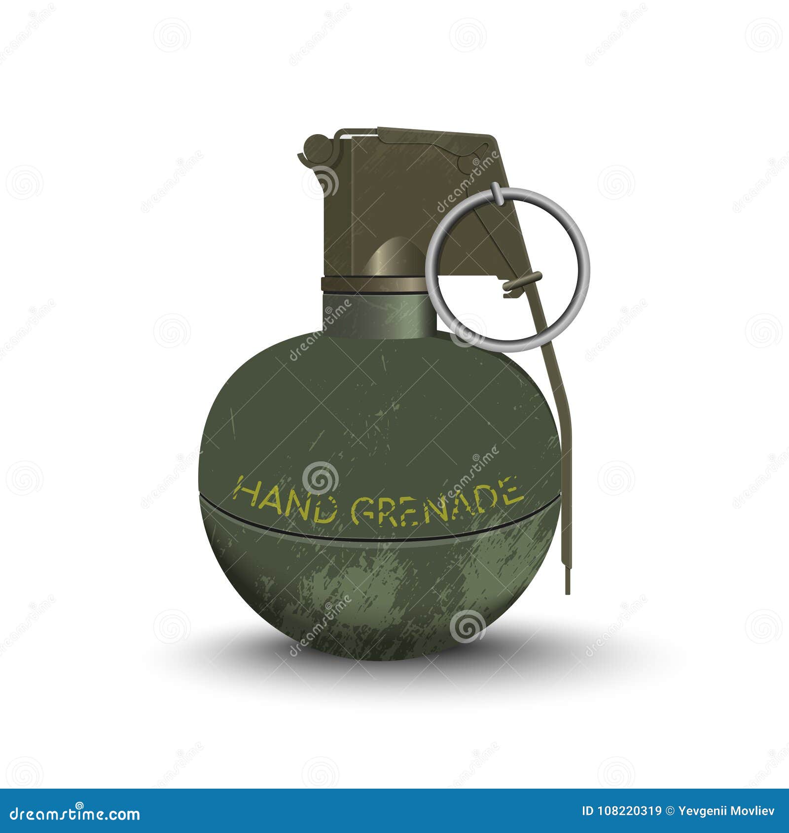 Detailed Realistic Image Of Hand Grenade. Army Explosive. Weapon Icon ...