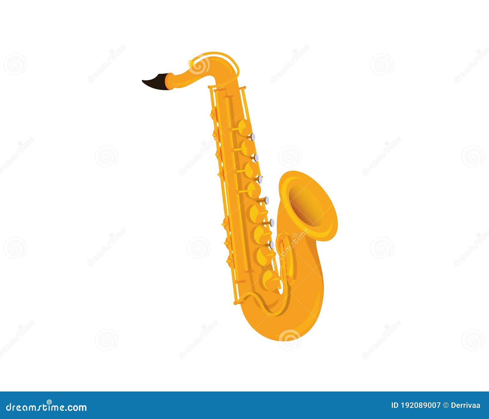 Detailed and Realistic Saxophone Illustration Stock Vector ...